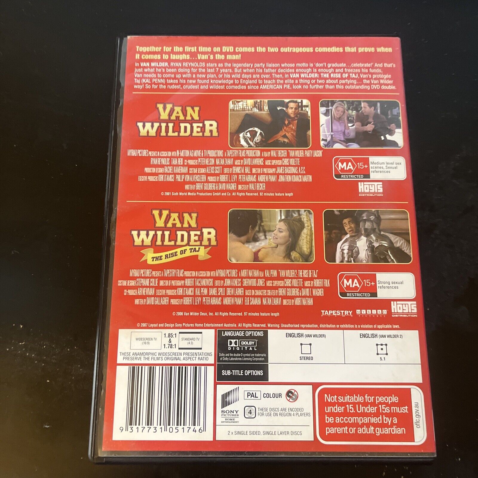 Van Wilder / Van Wilder 2: The Rise of the TAJ (DVD, 2001, 2-Disc) Reg ...
