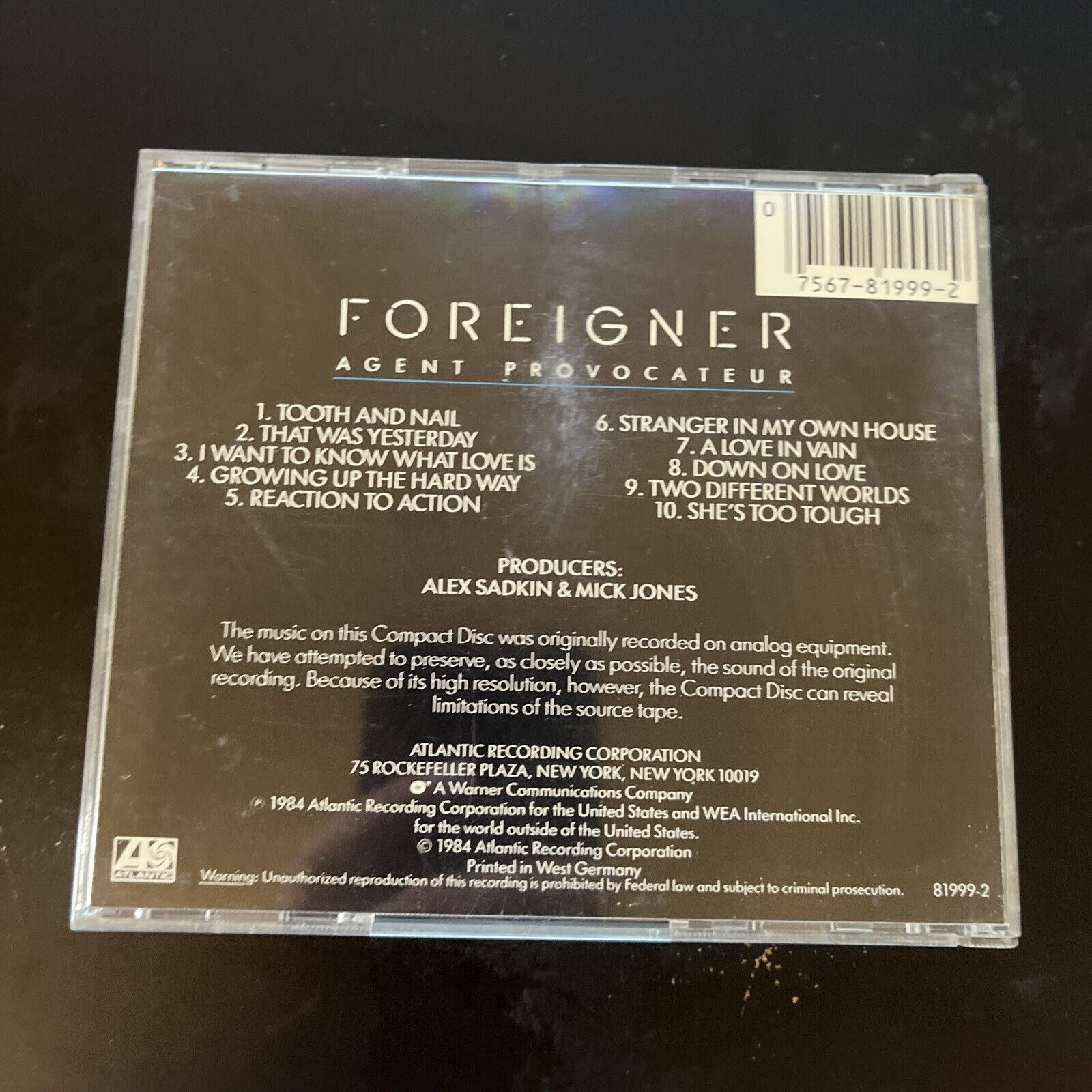 Foreigner - Agent Provocateur (CD, 1984) – Retro Unit