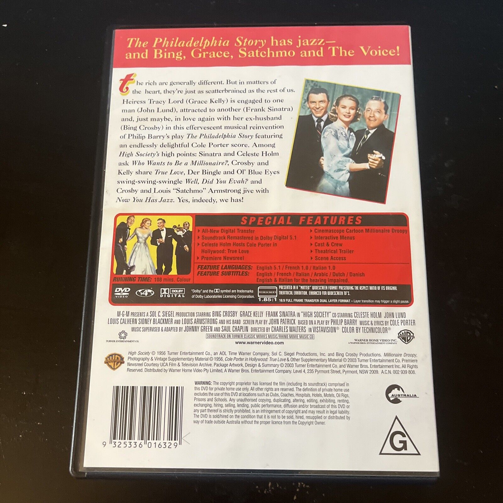 High Society (DVD, 1956) Bing Crosby, Frank Sinatra, Grace Kelly NEW R ...