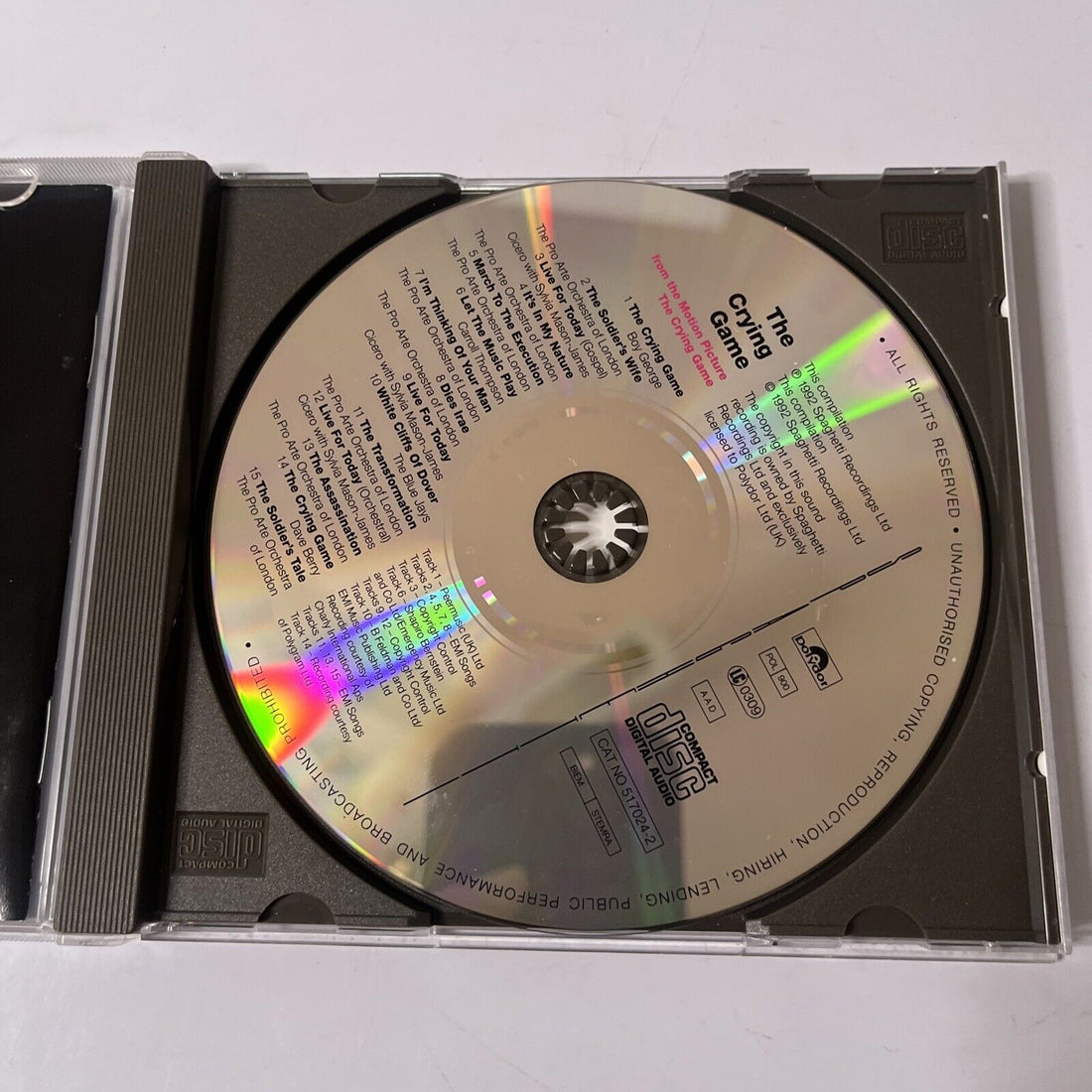 The Crying Game Original Film Soundtrack (CD, 1992) – Retro Unit