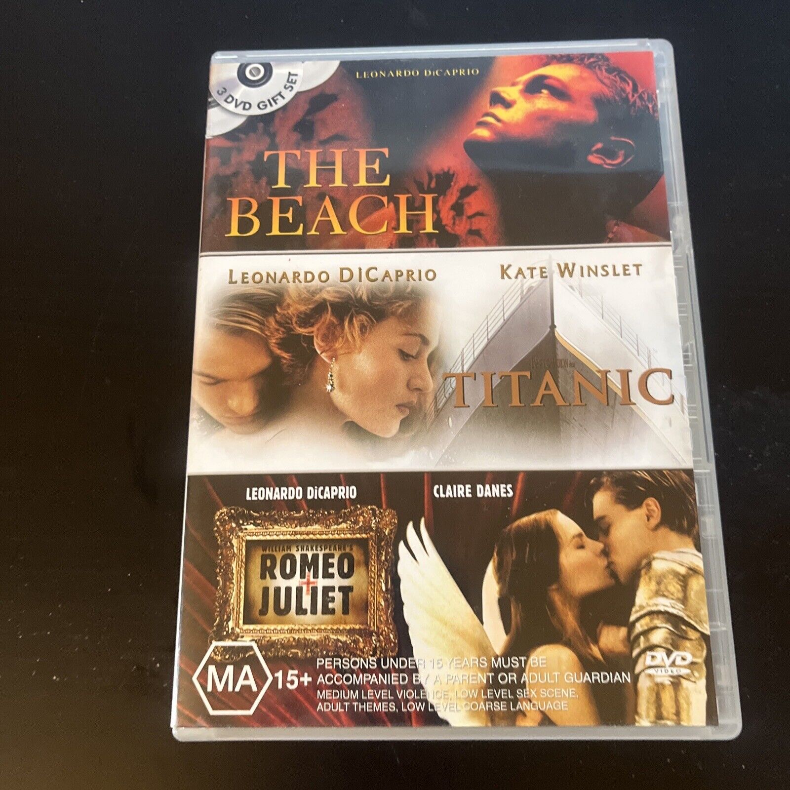 The Beach / Titanic / Romeo & Juliet (DVD) Leonardo DiCaprio Region 4 ...