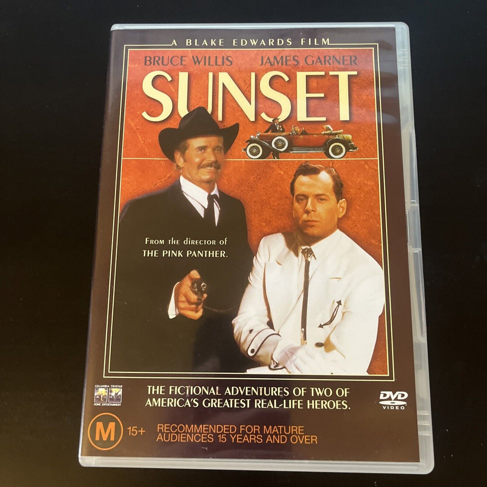Sunset (DVD, 1988) Malcolm McDowell, Bruce Willis, James Garner NEW Re ...
