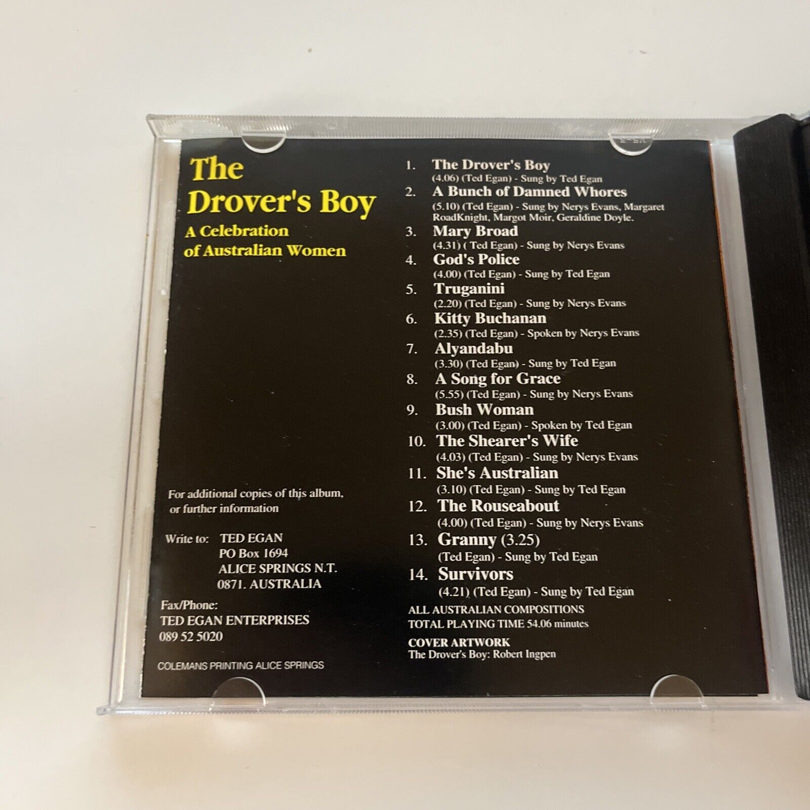 Ted Egan - The Drover's Boy - A Celebration Of Australian Women (CD, 2 ...