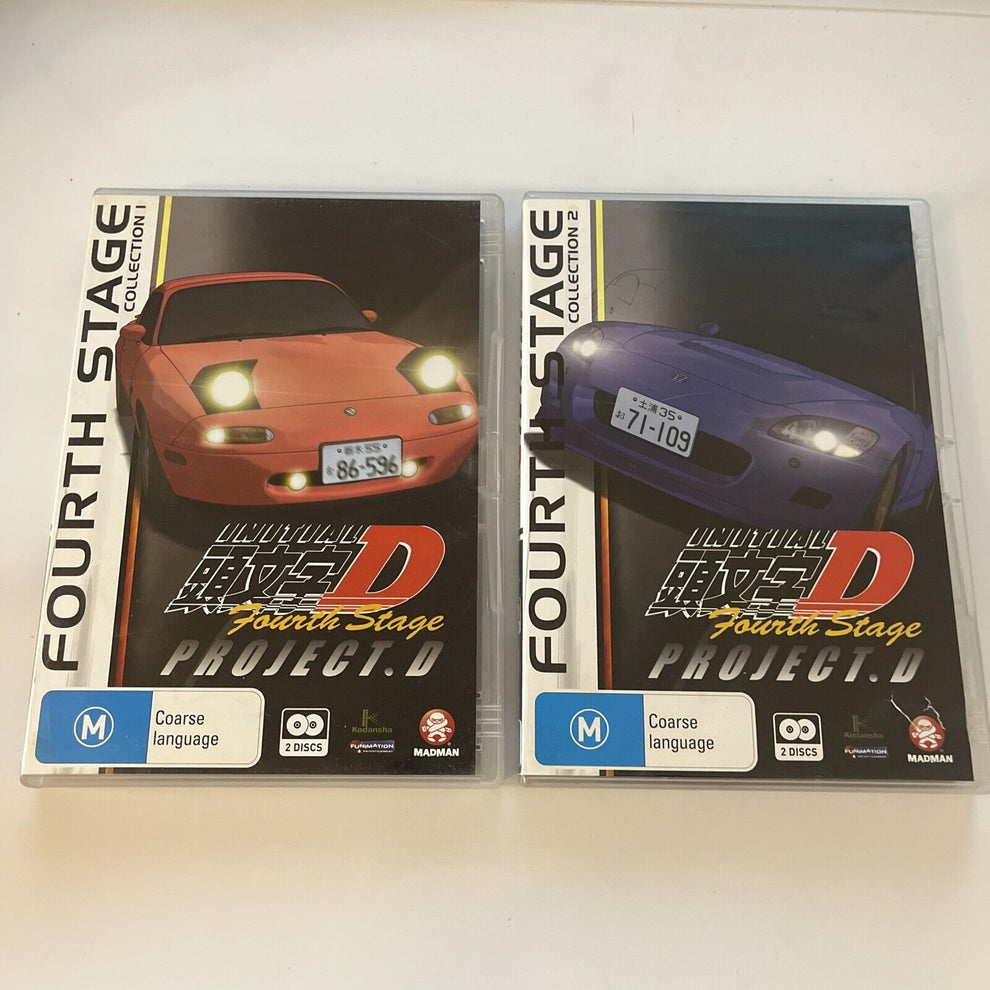 Initial D - 4th Stage : Collection 1 & 2 (DVD, 2004, 4-Disc) Region 4 – Retro Unit