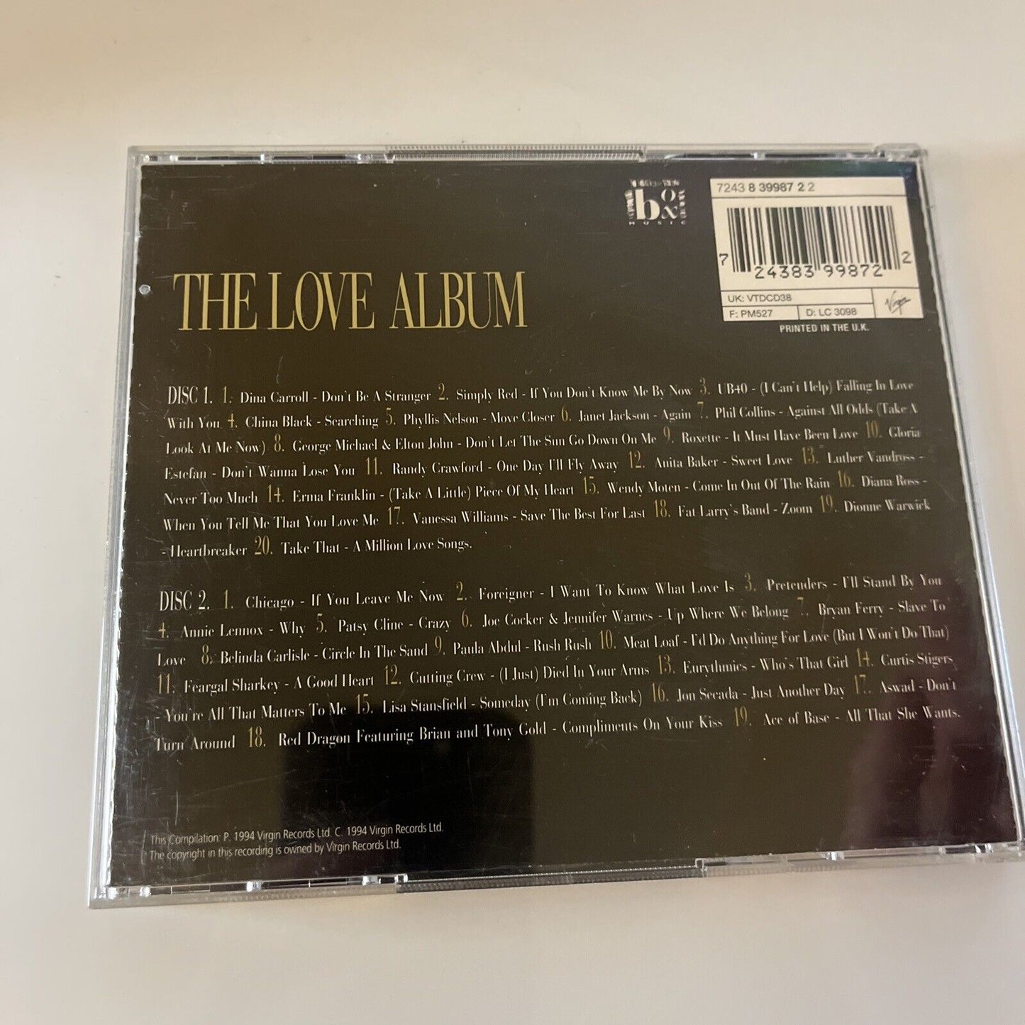 The Love Album by Various Artists (CD, 1994, 2-Disc) – Retro Unit