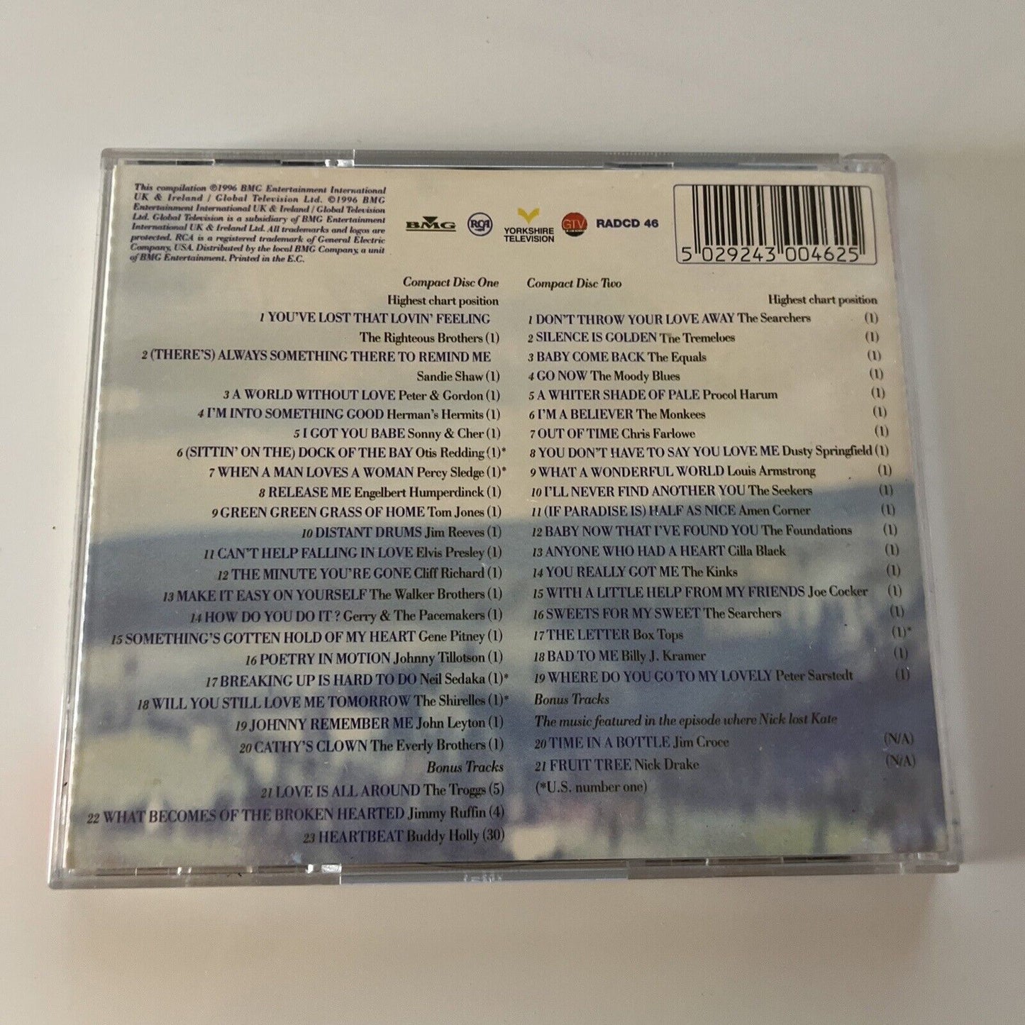 Heartbeat - Number One Love Songs Of The Sixties (CD, 1996, 2-Disc ...