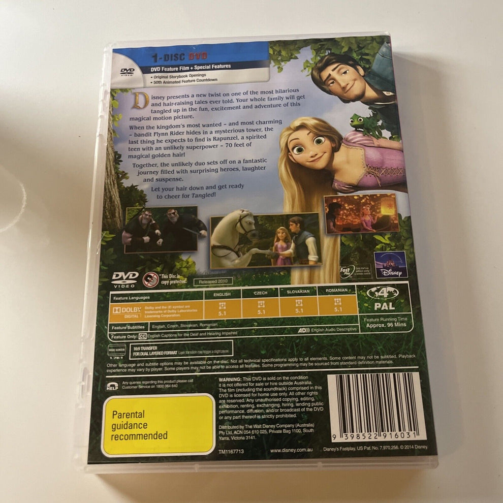 Tangled (DVD, 2010) Disney Animated Film Region 4 – Retro Unit