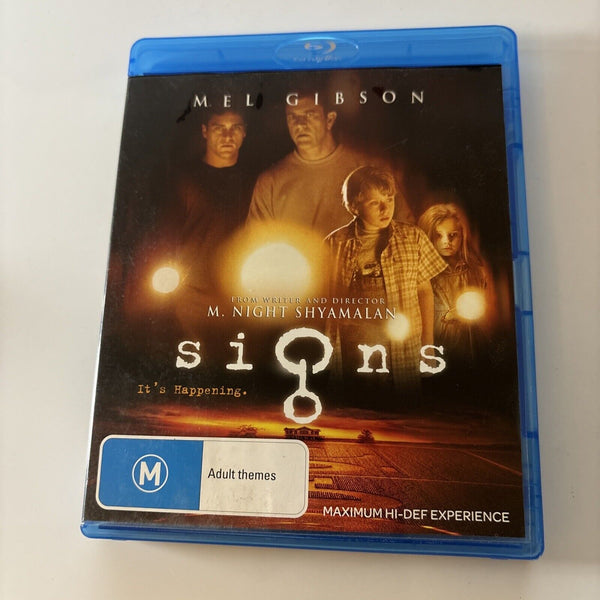 Signs (Blu-ray, 2002) Mel Gibson, Joaquin Phoenix All Regions – Retro Unit