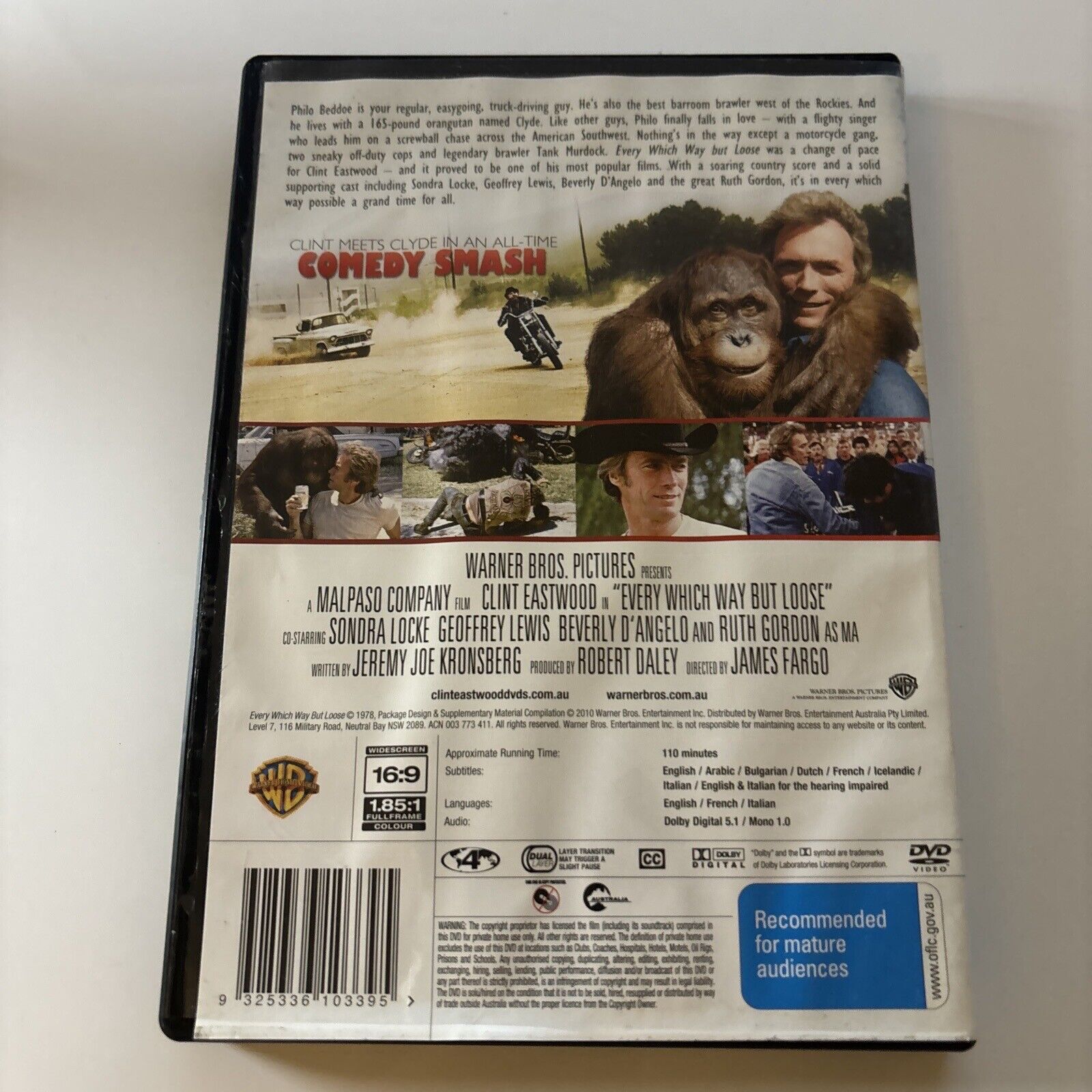Every Which Way But Loose (DVD, 1978) Clint Eastwood NEW Region 4 ...