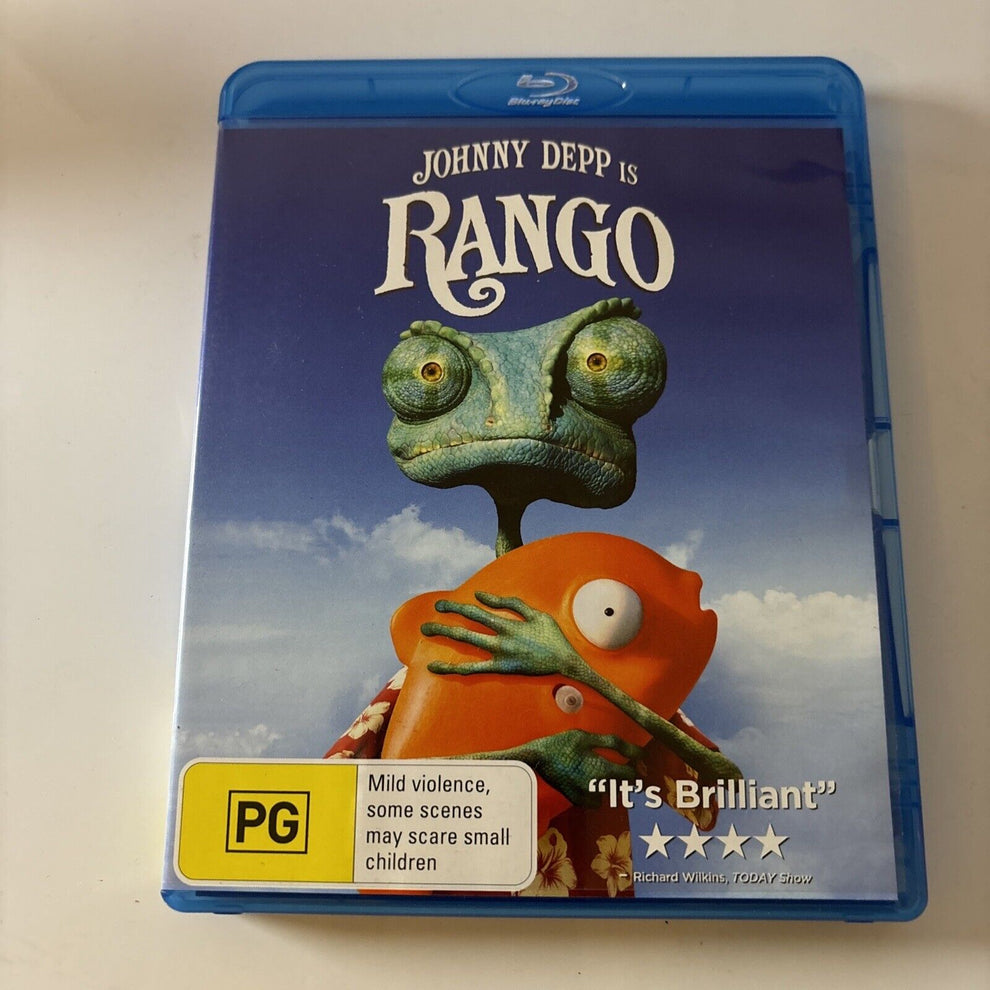Rango (Blu-ray, 2011) Johnny Depp Animated Film Region B – Retro Unit