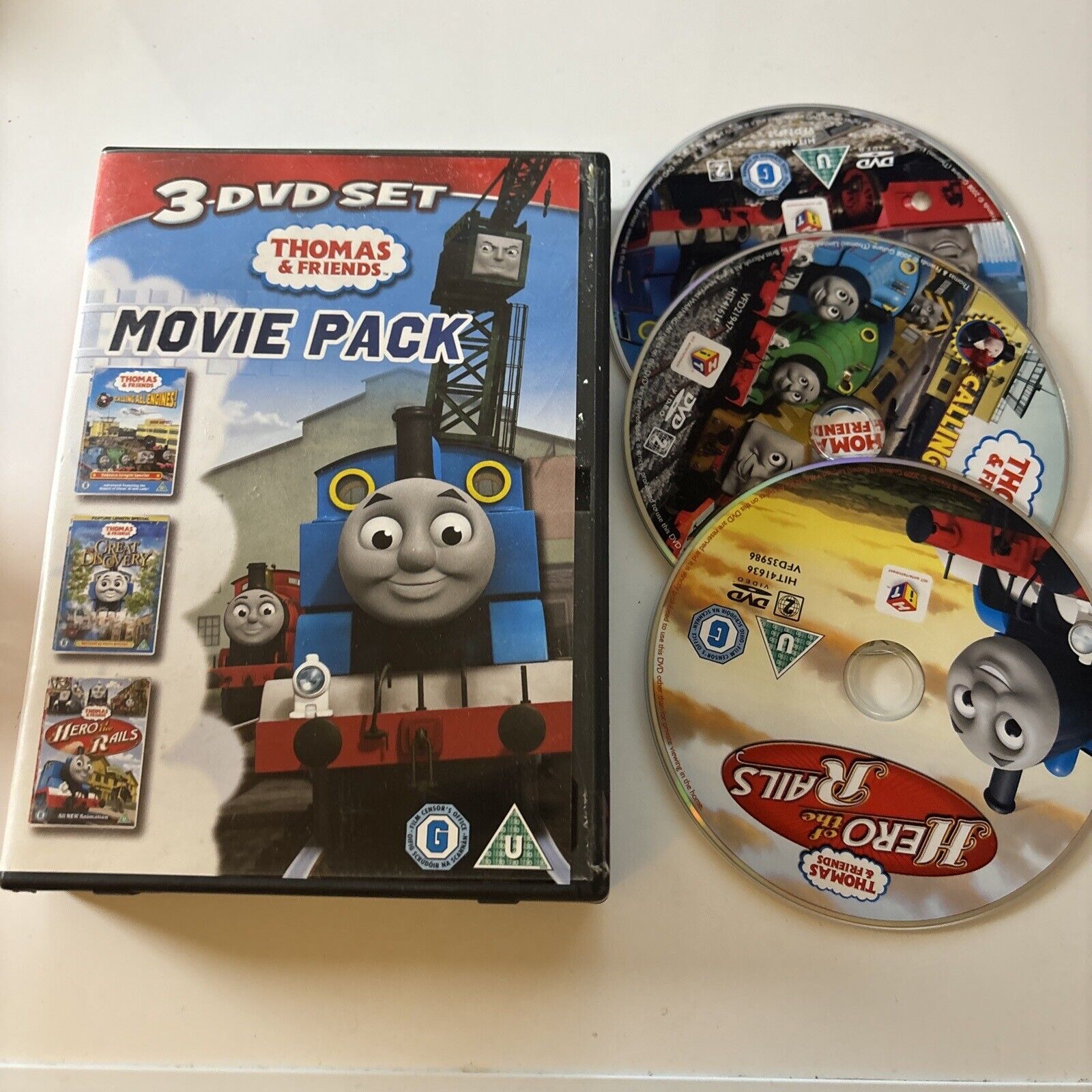 Thomas & Friends - Movie Pack (DVD, 2011, 3-Disc) Region 2 – Retro Unit