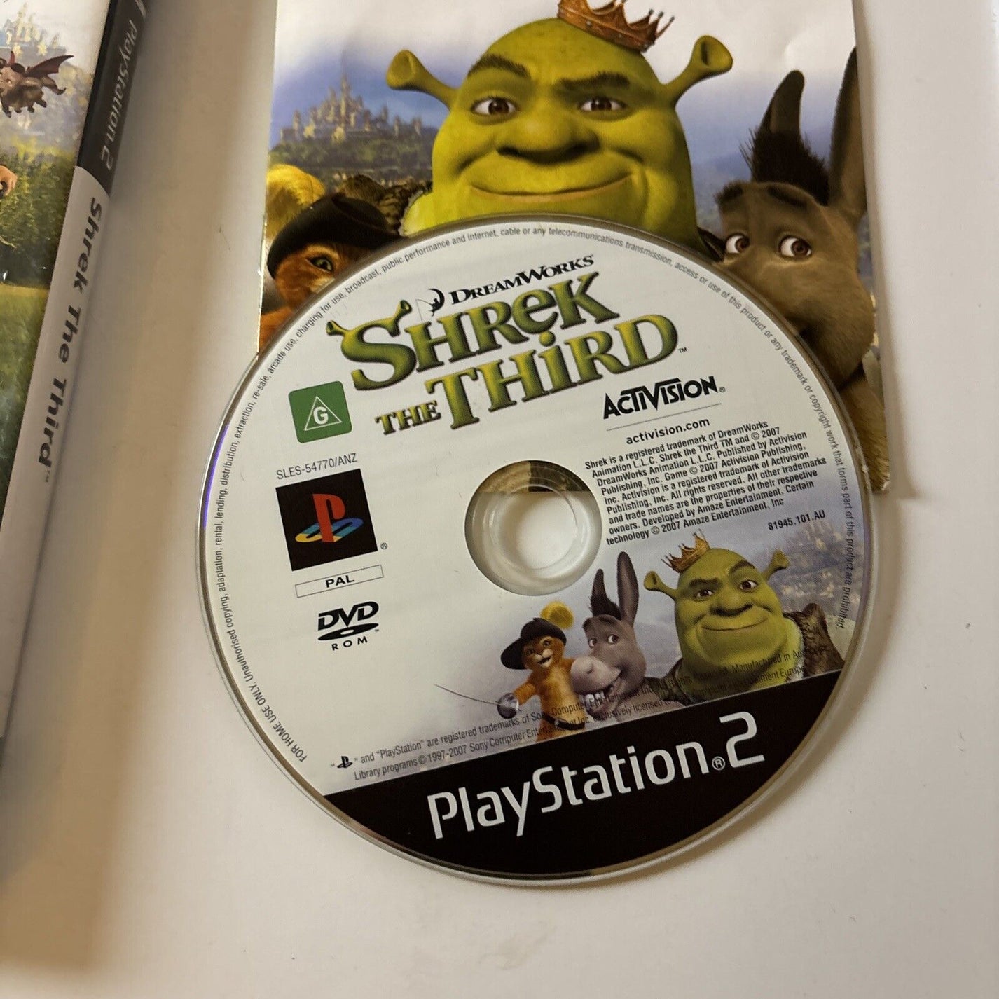 Shrek The Third Sony Playstation 2 PS2 - Manual PAL – Retro Unit