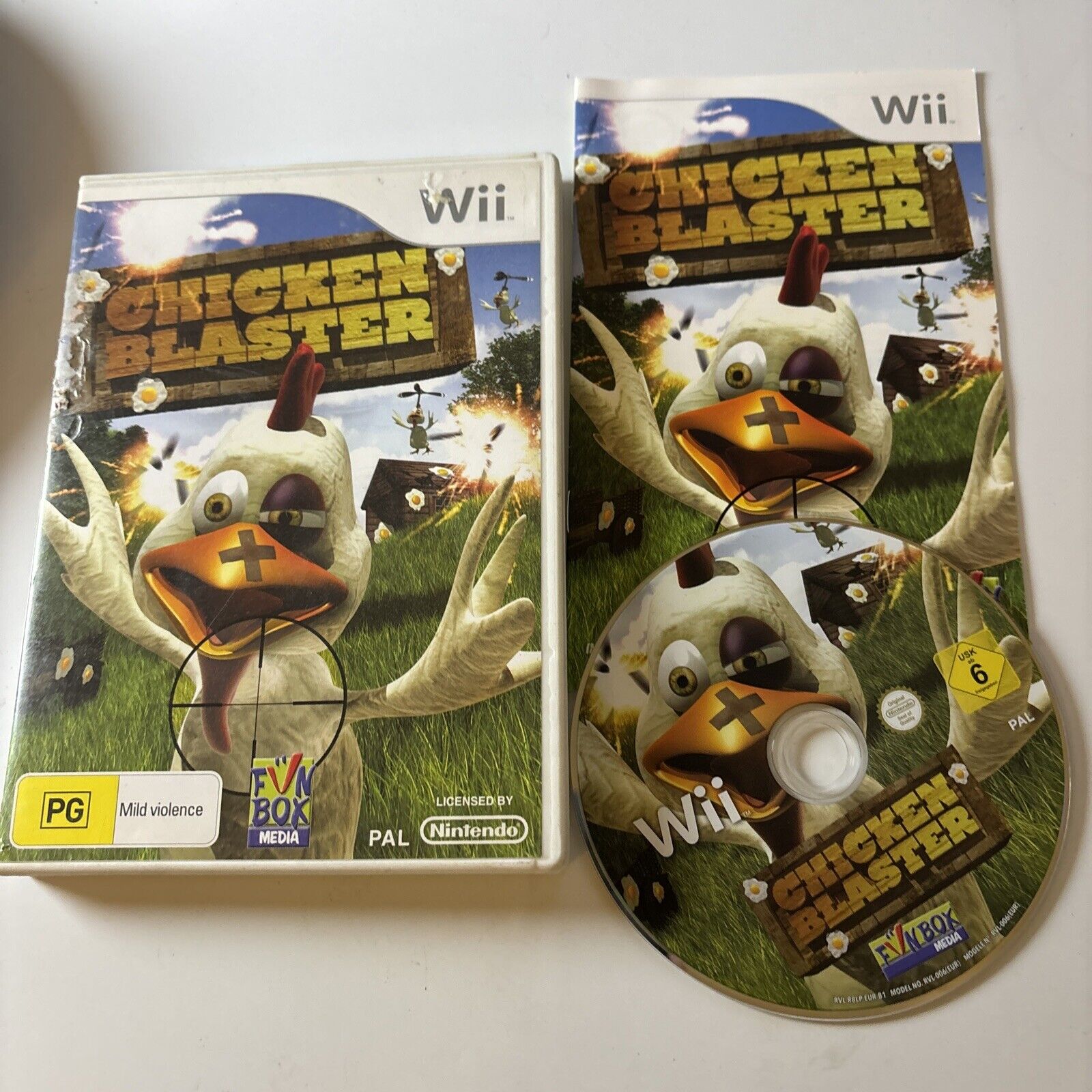 Chicken Blaster Nintendo Wii PAL Complete With Manual Retro Unit Chicken Blaster Nintendo Wii PAL Complete With Manual Retro Unit
