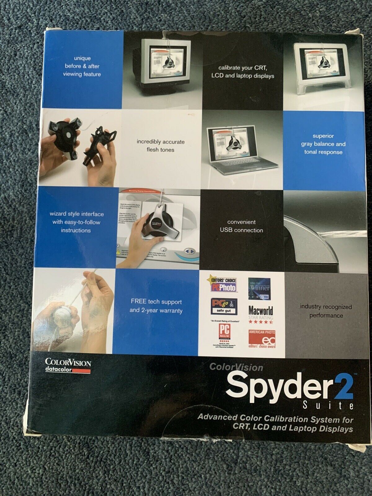 ColorVision Spyder 2 Suite Color Screen Calibrator with Colorimeter ...