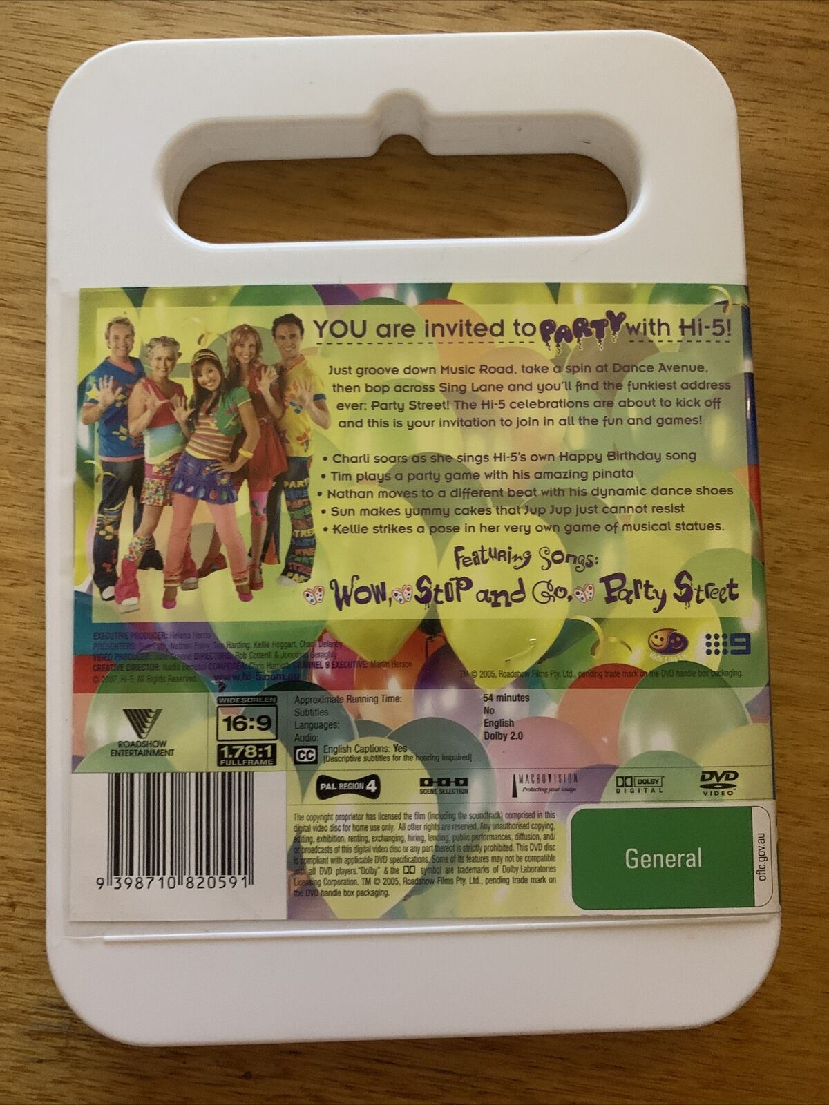 Hi-5 Party Street (DVD, 2008) Sun Park Region 4 – Retro Unit