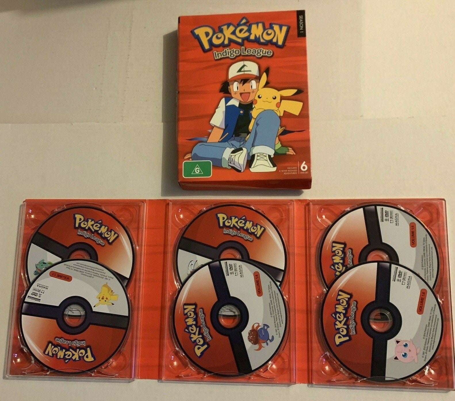 Pokemon - Indigo League : Season 1 (DVD, 2010, 6-Disc Set) Region 4 ...