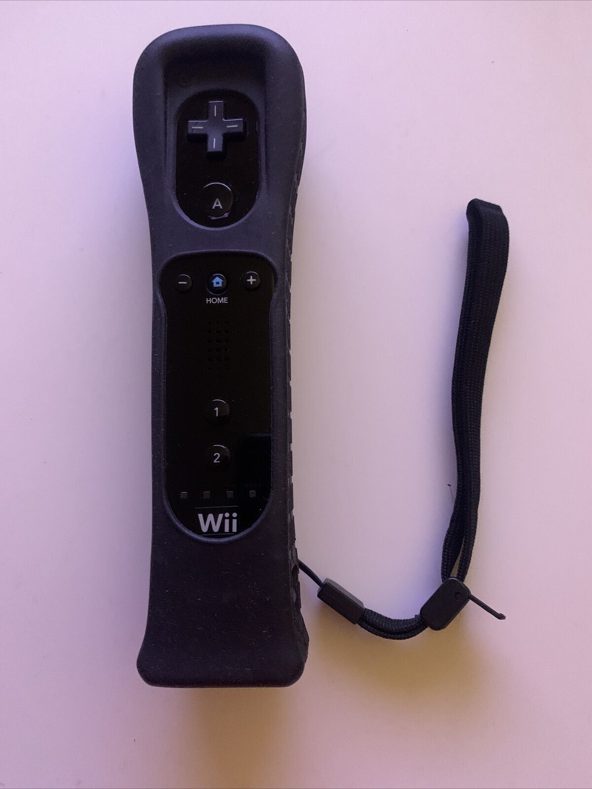 Official Nintendo Wii Remote with Motion Plus Wiimote Black + Rubber C ...