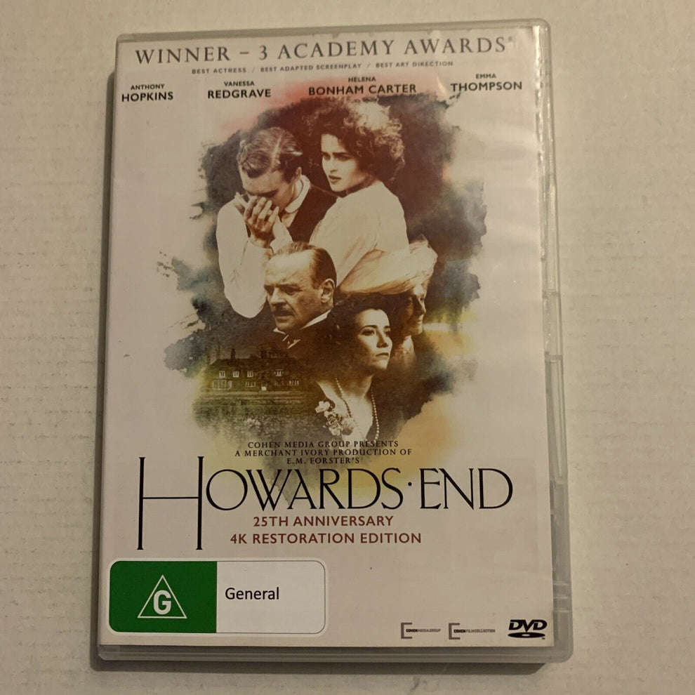 Howards End - 25th Anniversary 4K Restoration Edition (DVD, 1991) Emma ...