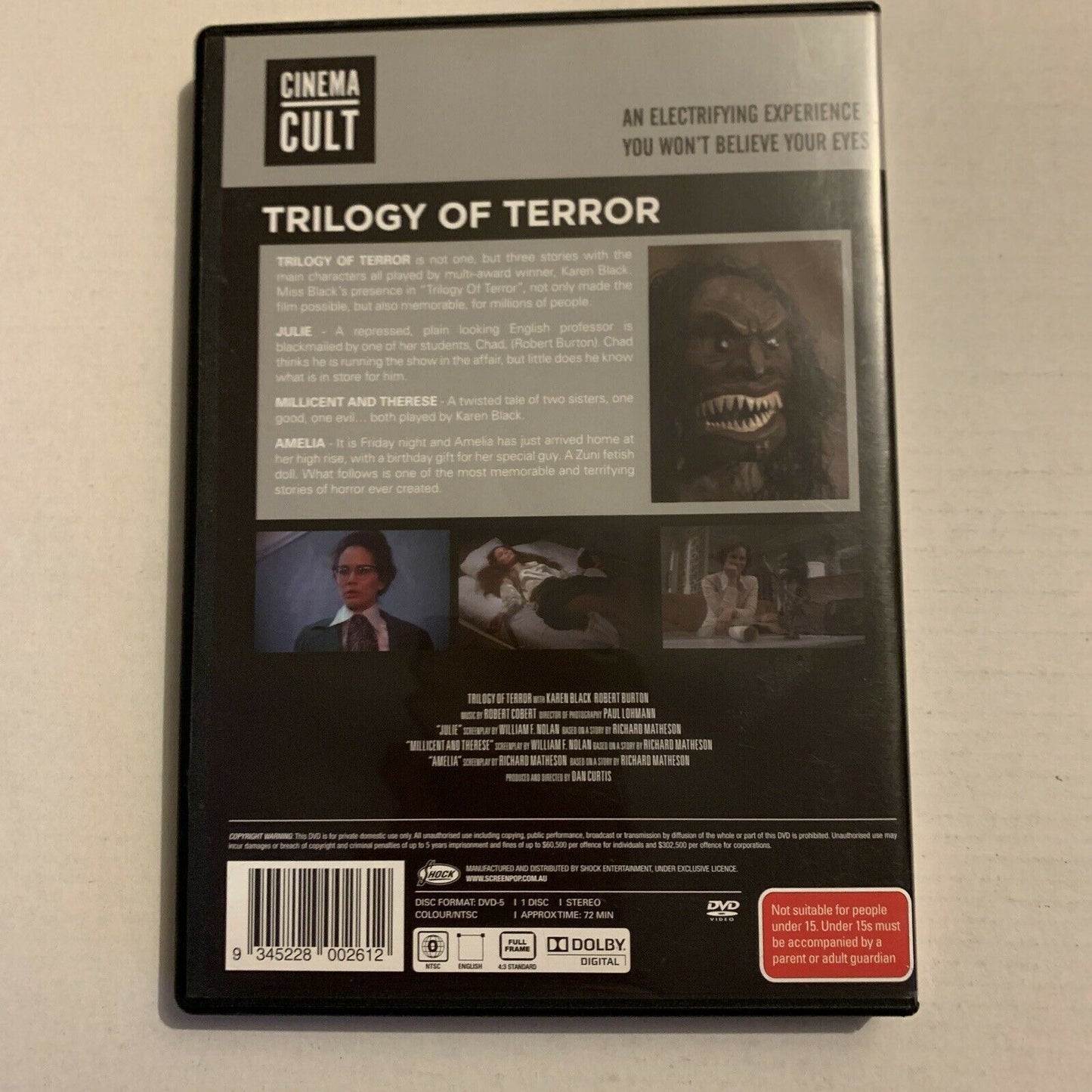 Trilogy Of Terror - A Film By Dan Curtis (DVD, 1975) Karen Black. All ...