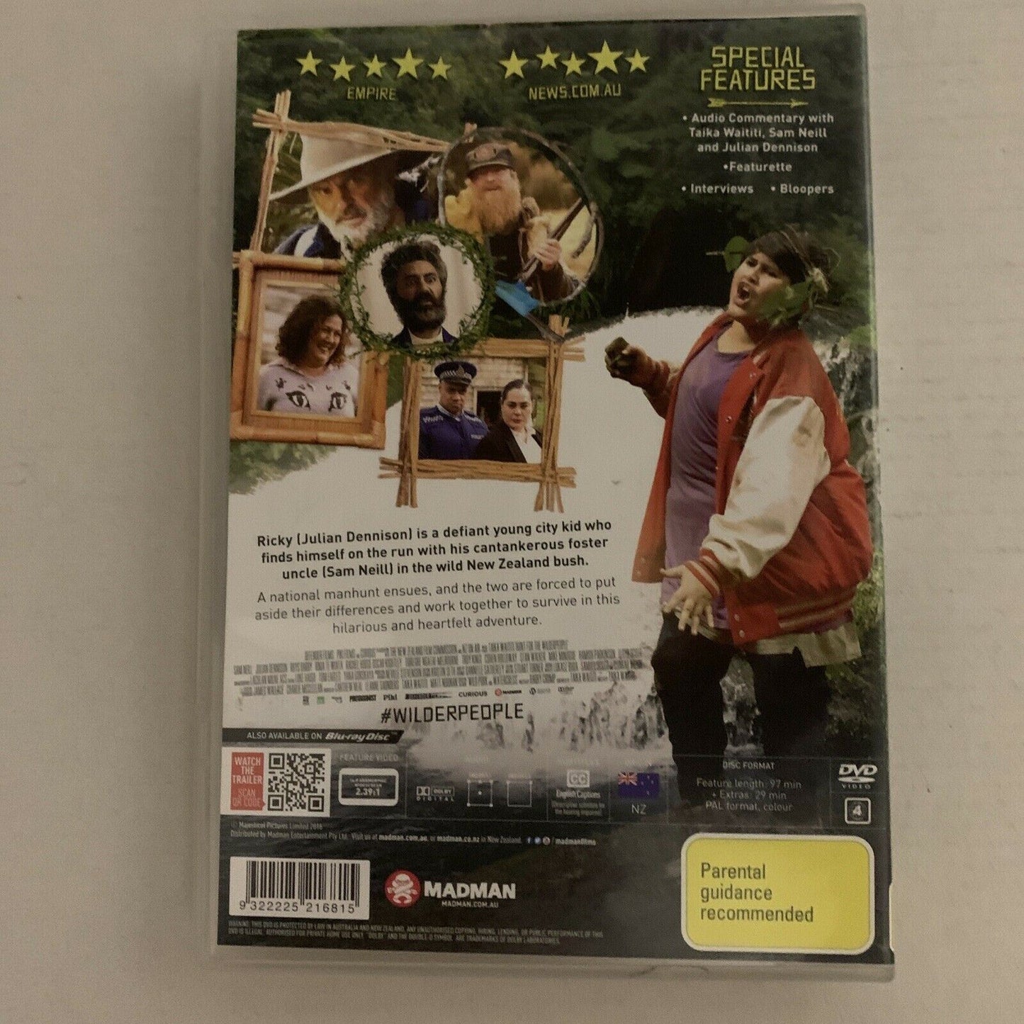 Hunt For The Wilderpeople (DVD, 2016) Sam Neill, Julian Dennison, Rhys ...