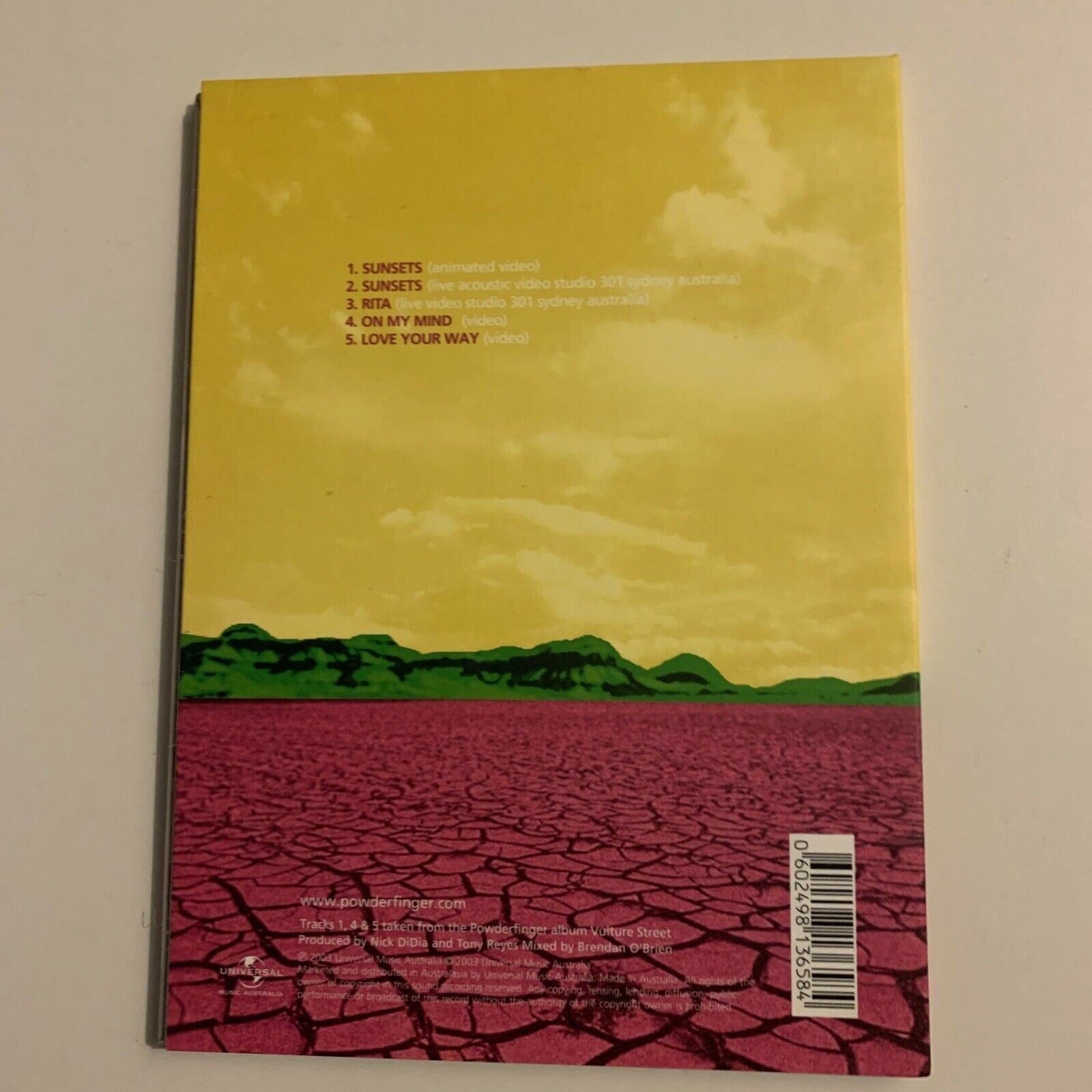 Powderfinger: Sunsets (DVD, 2003) Music Video. All Regions – Retro Unit