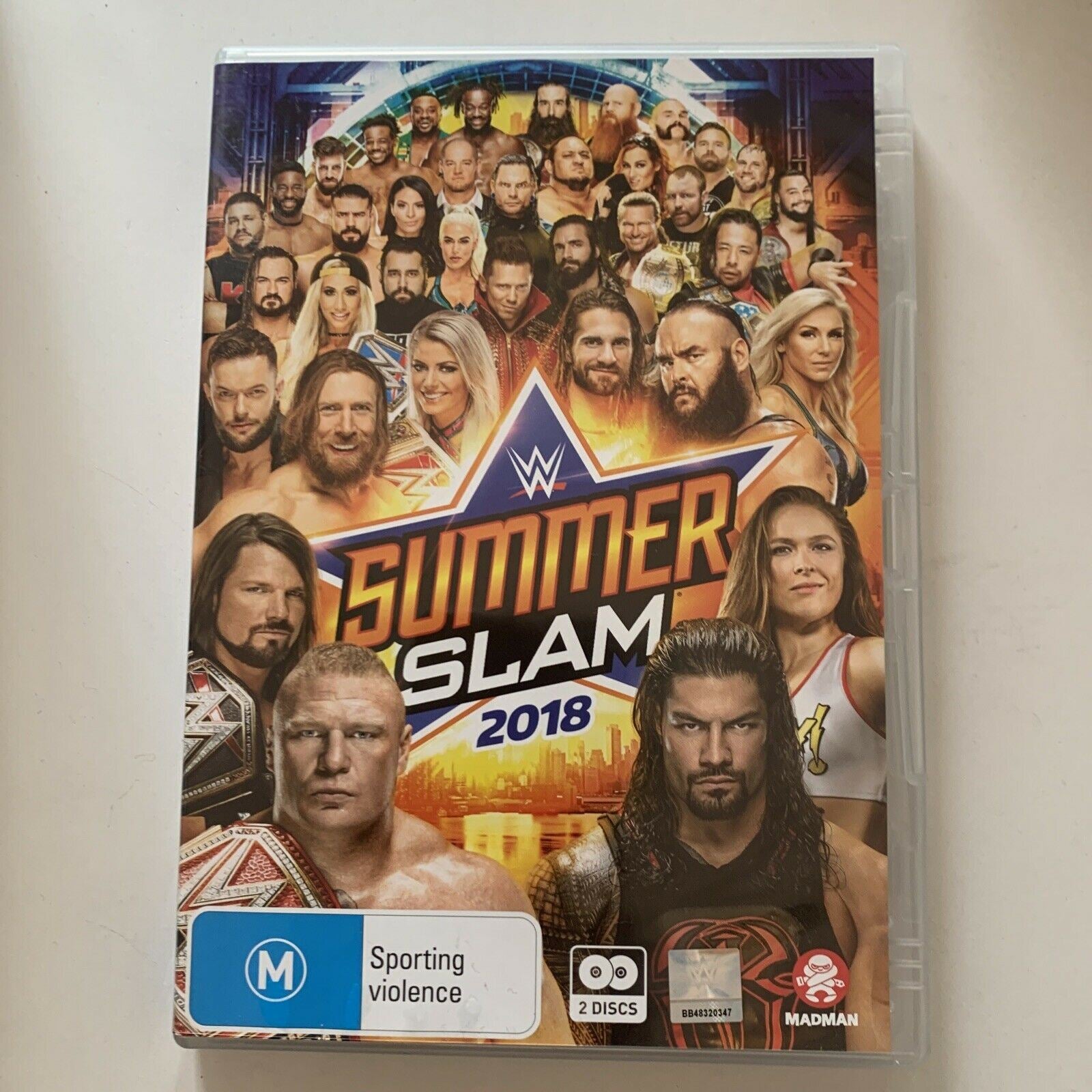 WWE - SummerSlam 2018 (DVD, 2018, 2-Disc) Brock Lesnar, A.J. Styles. R ...