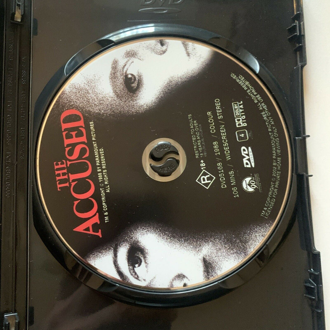 The Accused (DVD, 1988) Jodie Foster, Kelly McGillis. Region 4 – Retro Unit