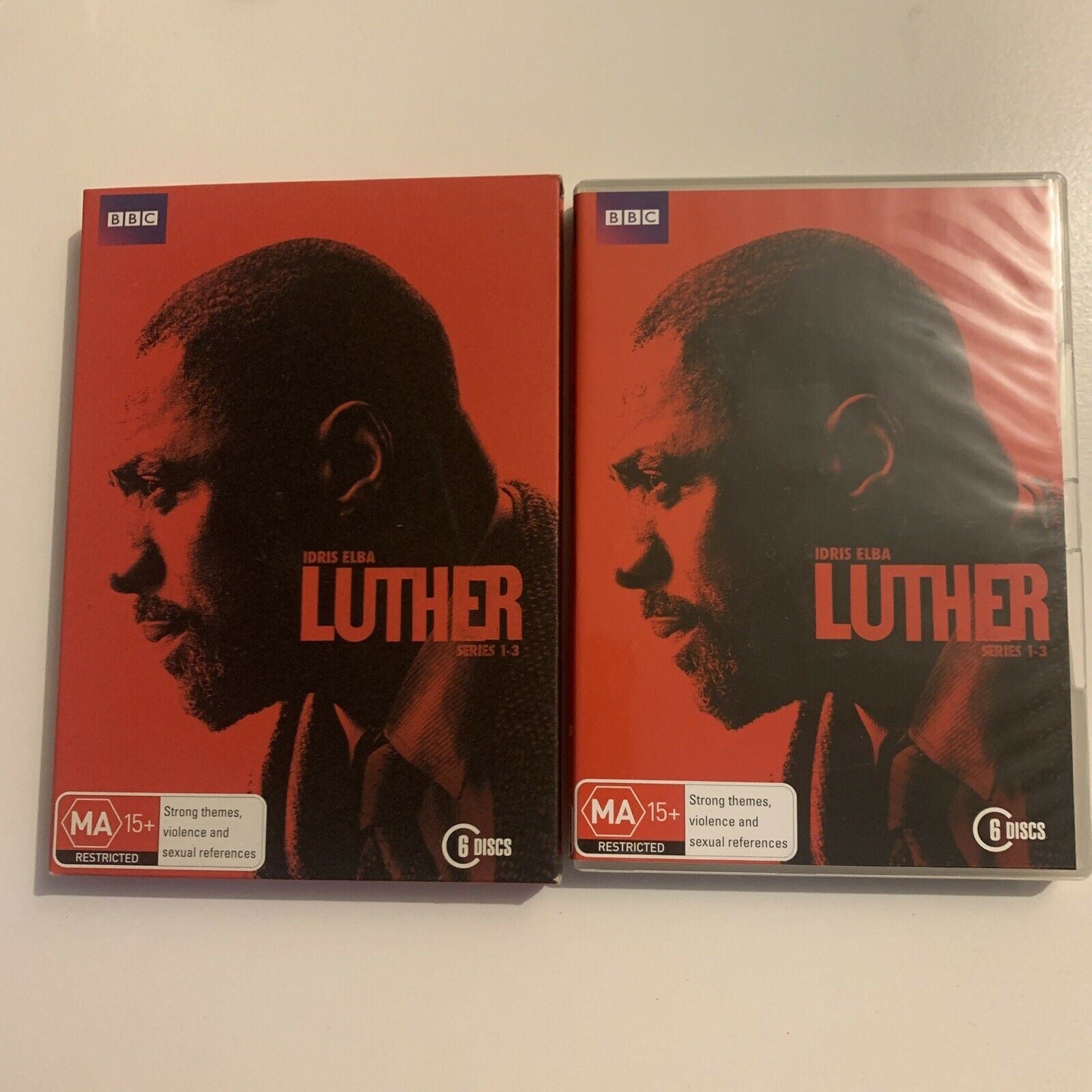 Luther : Series 1-3 (DVD, 2013, 6-Disc Set) Idris Elba Region 4 – Retro ...