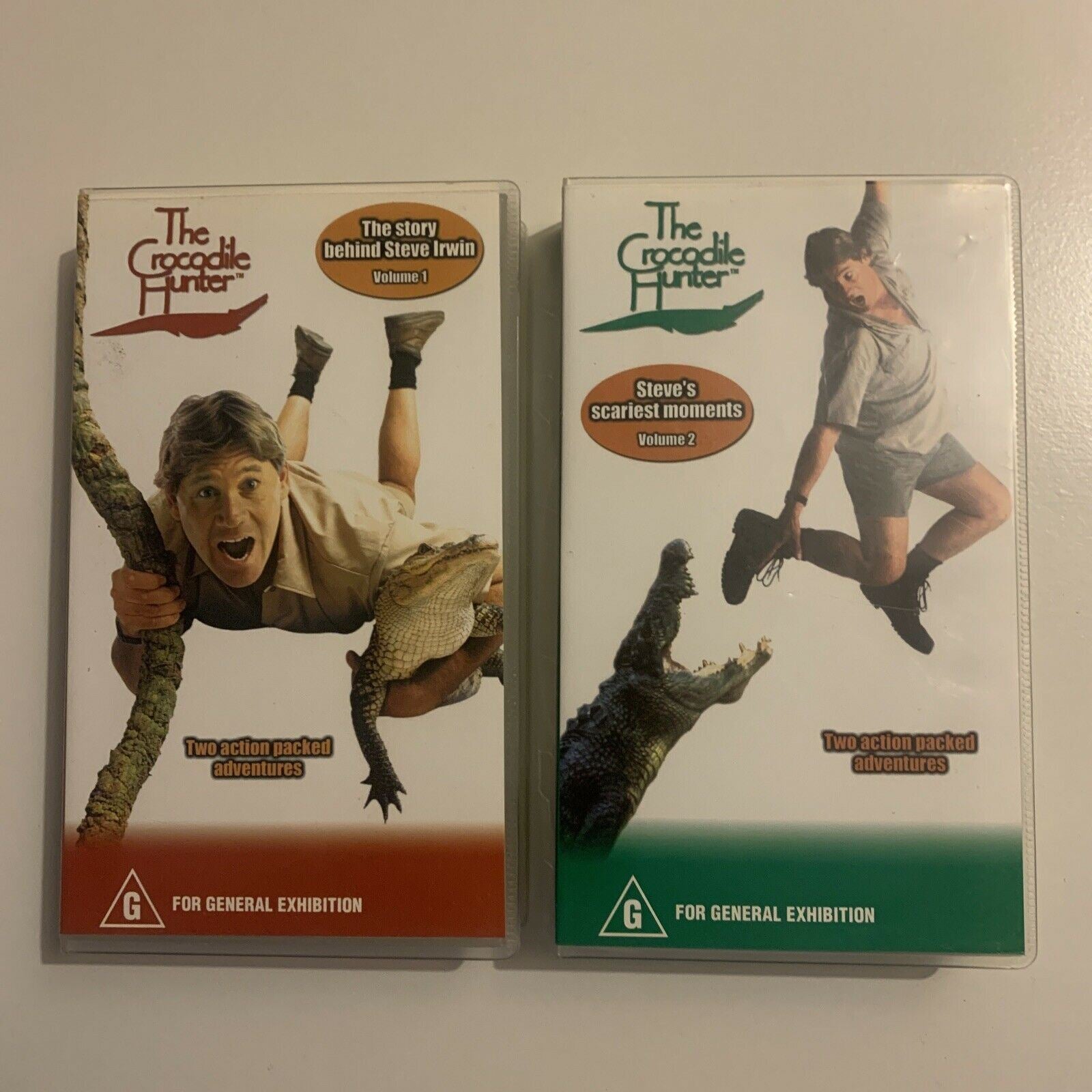 Steve Irwin: The Crocodile Hunter - Volume 1 & 2 (VHS, 2002, 2-Tape) P ...