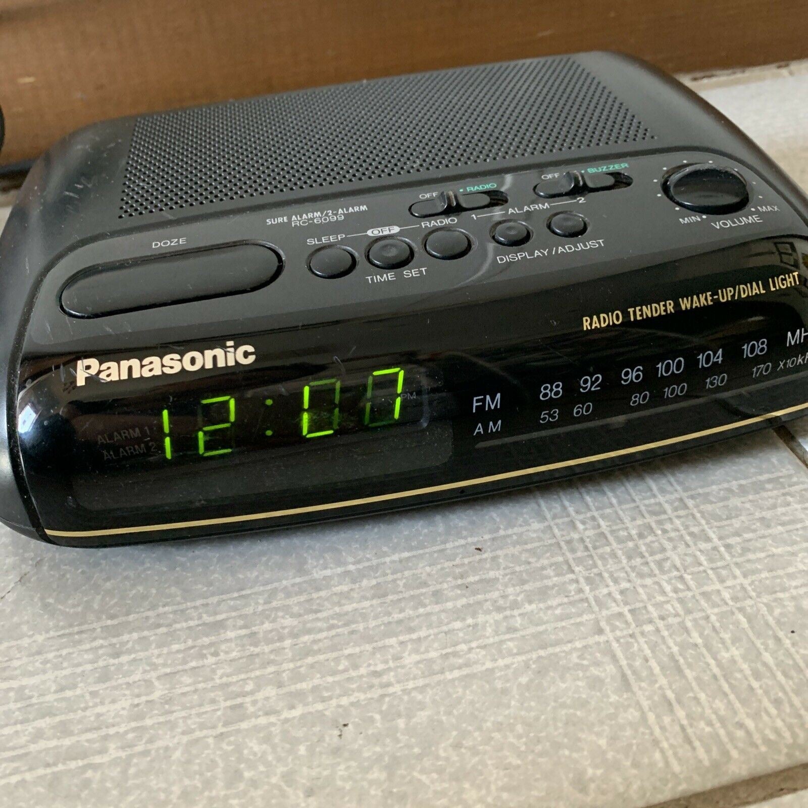 Panasonic Dual Alarm Clock FM/AM Radio Model RC-6099 – Retro Unit