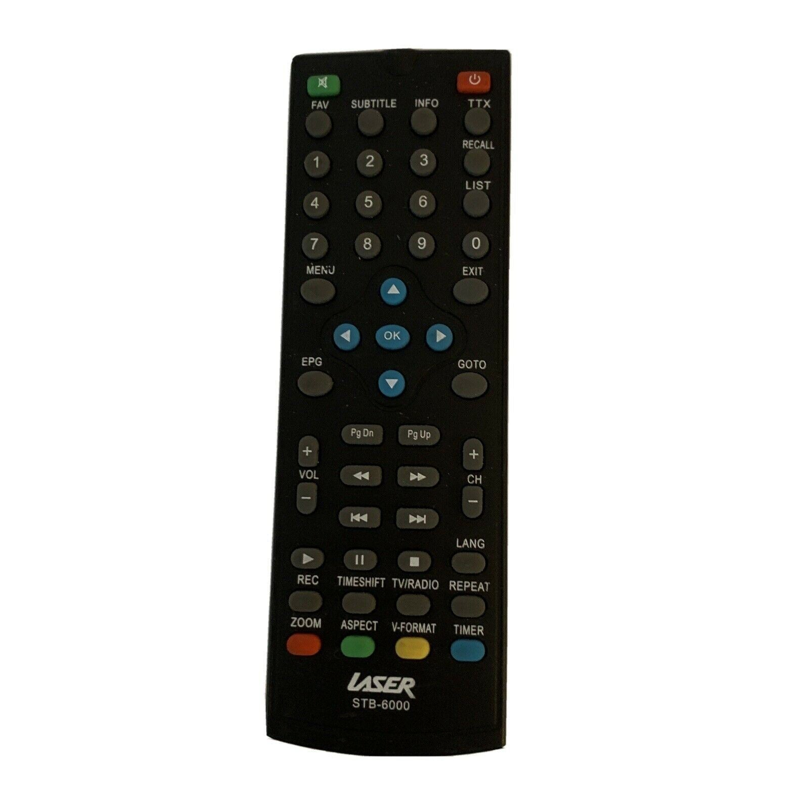 Genuine Laser STB-6000 Remote Control for HD Set Top Box and Digital R ...
