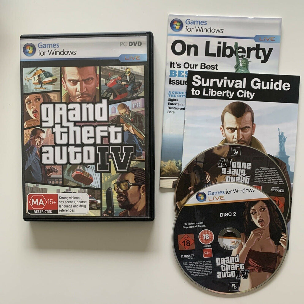 Grand Theft Auto IV GTA 4 PC DVD-ROM With Manual – Retro Unit