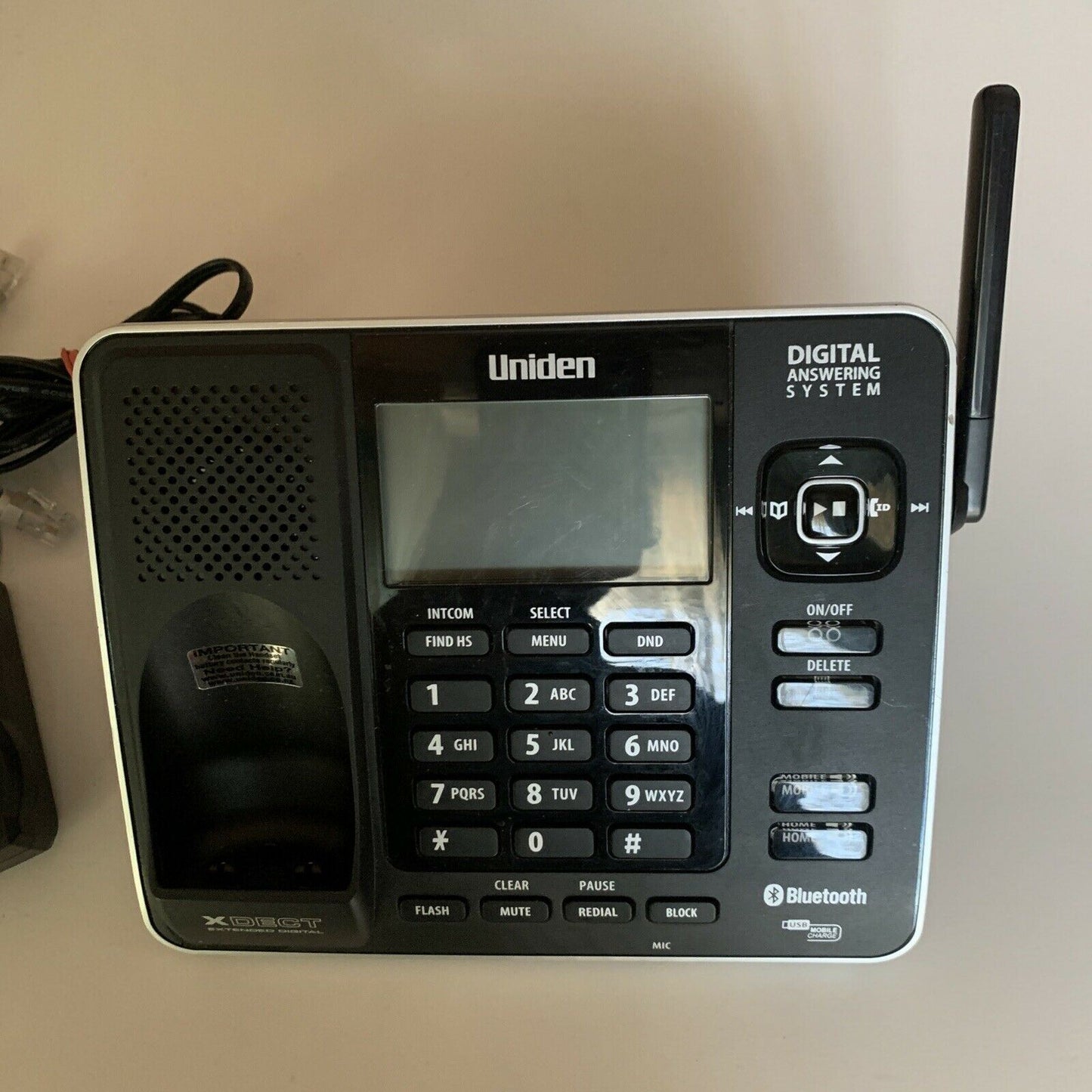 Uniden XDECT8355+1 Answering Charging Base *Base & Adapter Only - No H ...