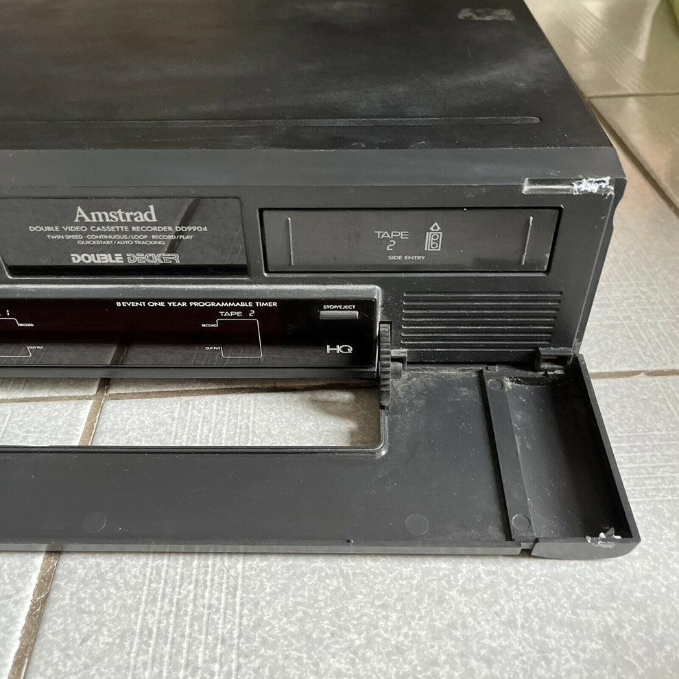 Amstrad Double Video Cassette VHS Recorder DD9904 *No Remote* – Retro Unit