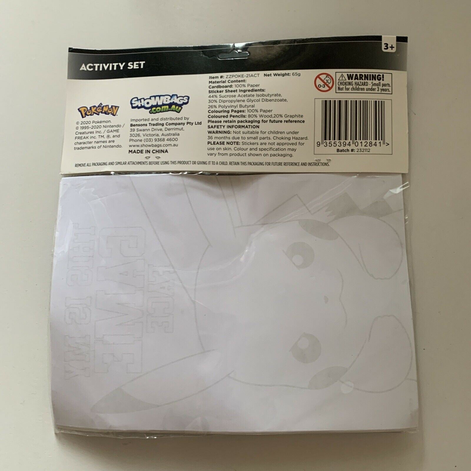 Pokémon Activity Set: 1x Scene, 1x Sticker Sheet, 8x Colouring Pages ...