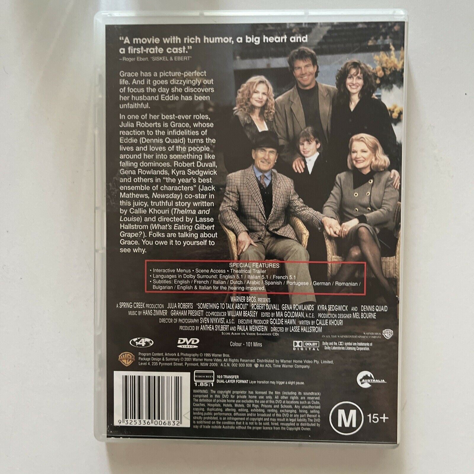 Something To Talk About (DVD, 1995) Julia Roberts. Region 4 – Retro Unit
