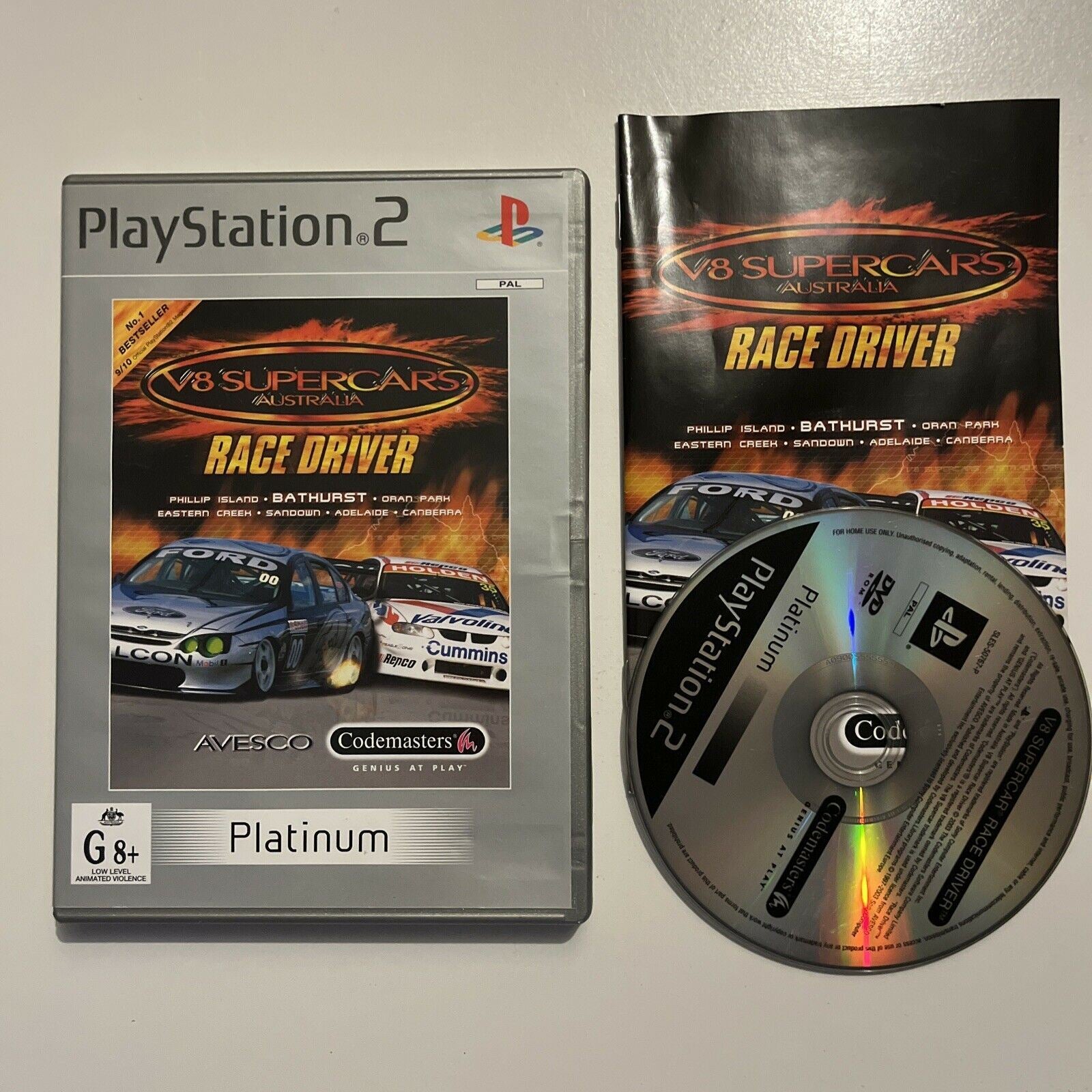 V8 Supercars Australia Race Driver Platinum Playstation 2 PS2 PAL + Ma ...