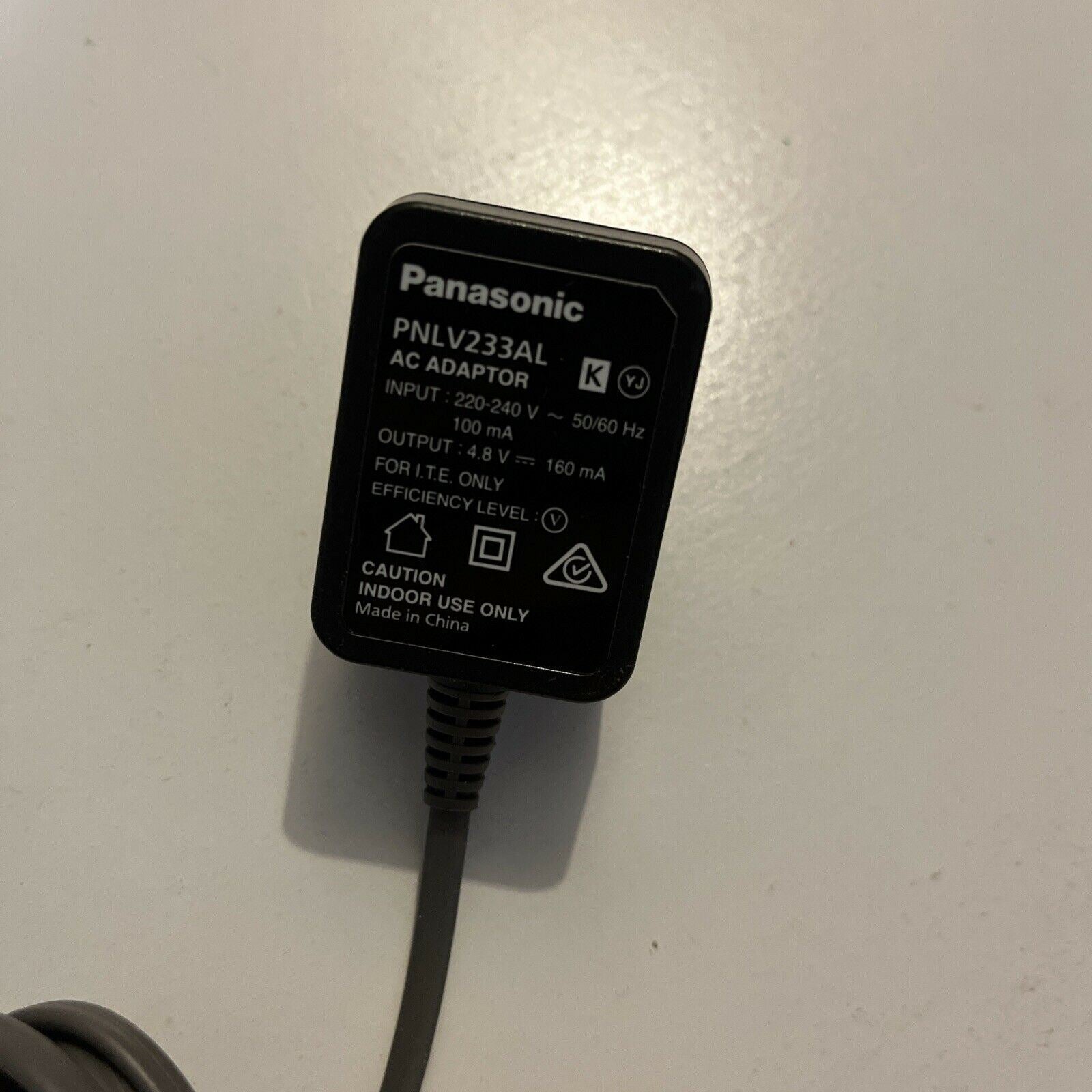 Genuine Panasonic PNLV233AL AC Adapter 4.8V 160mA Power Supply – Retro Unit