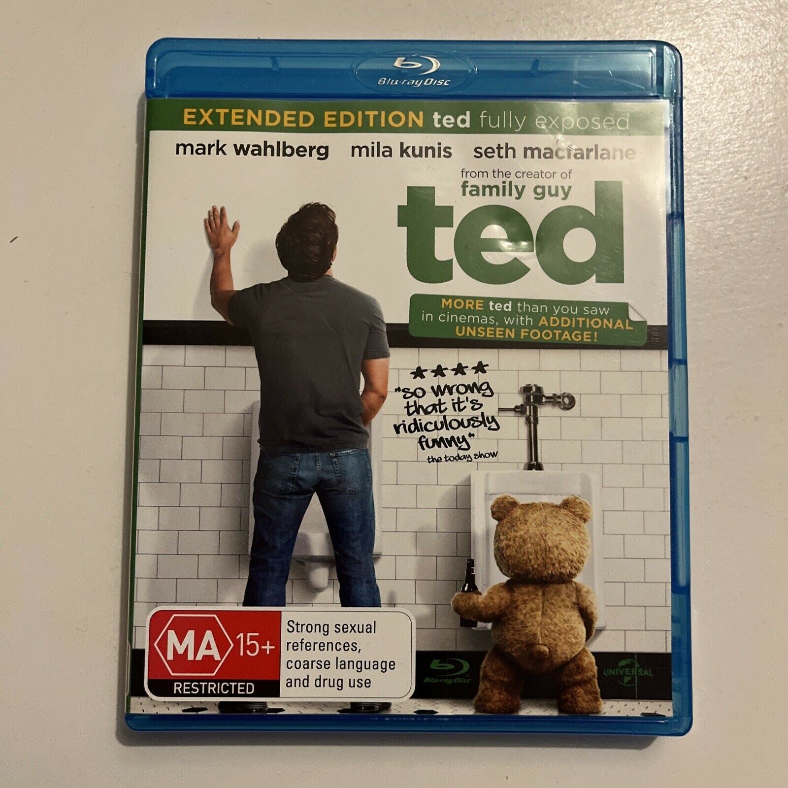 Ted (Bluray, 2012) Mark Wahlberg, Patrick Stewart, Seth MacFarlane. Re ...