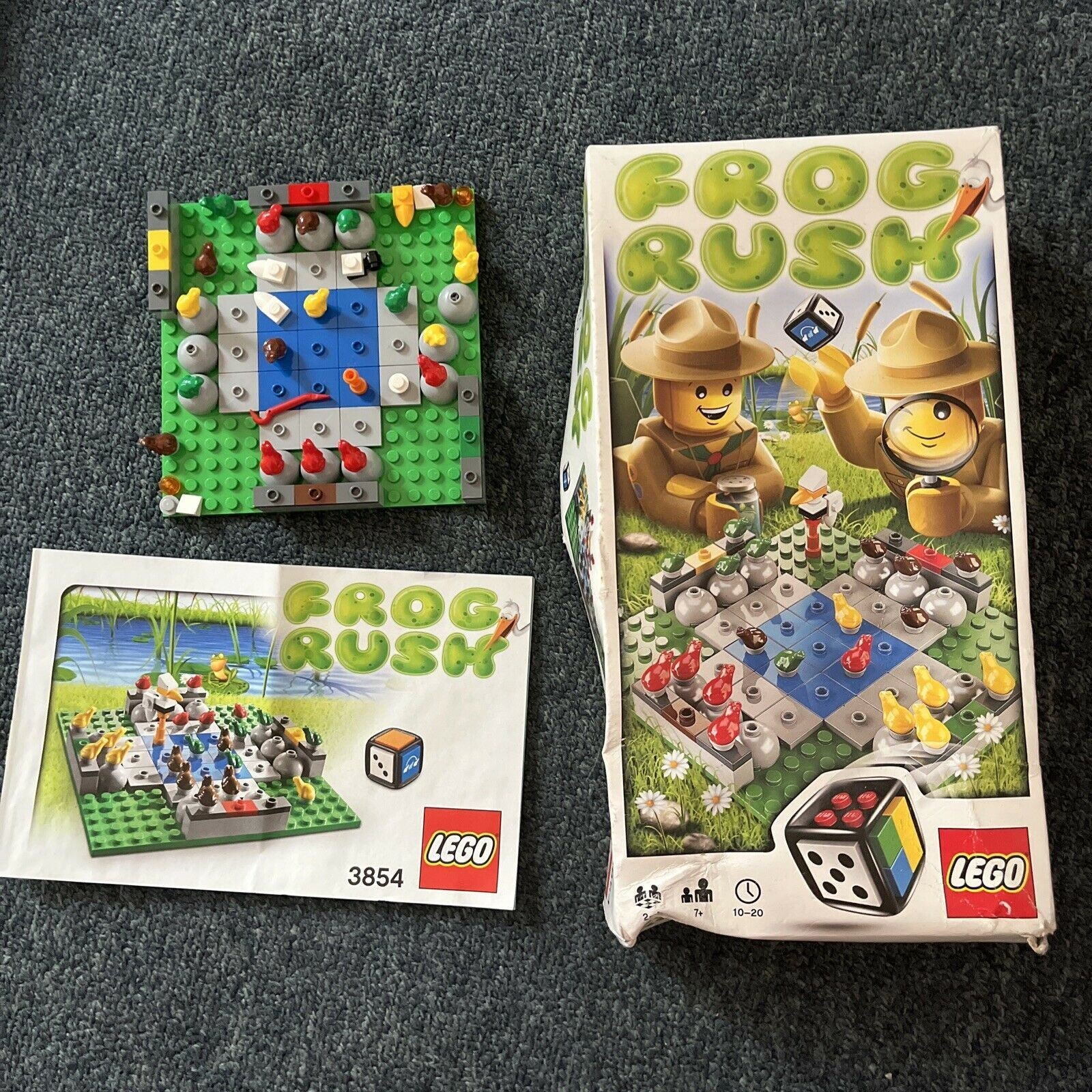 Lego Game 3854 Frog Rush with Instructions *Incomplete 4 Lego Pieces M ...