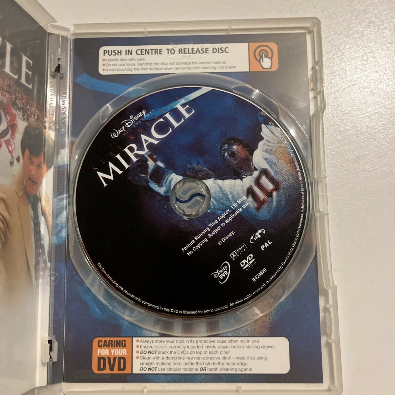 Miracle (DVD, 2004) Kurt Russel. True Story Disney Film. Region 4 ...