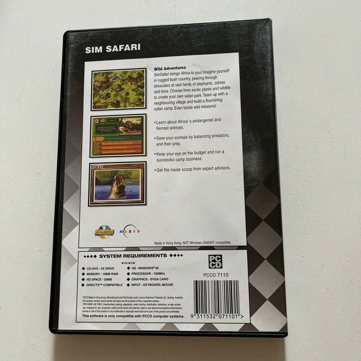 Sim Safari - PC CDROM Windows 95 Game – Retro Unit