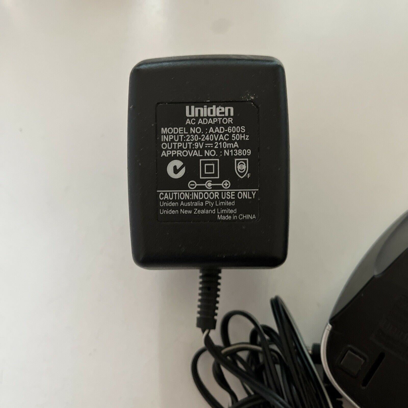 Uniden Cordless Telephone Charger & AAD-600S AC Adapter 9v 210mA ...