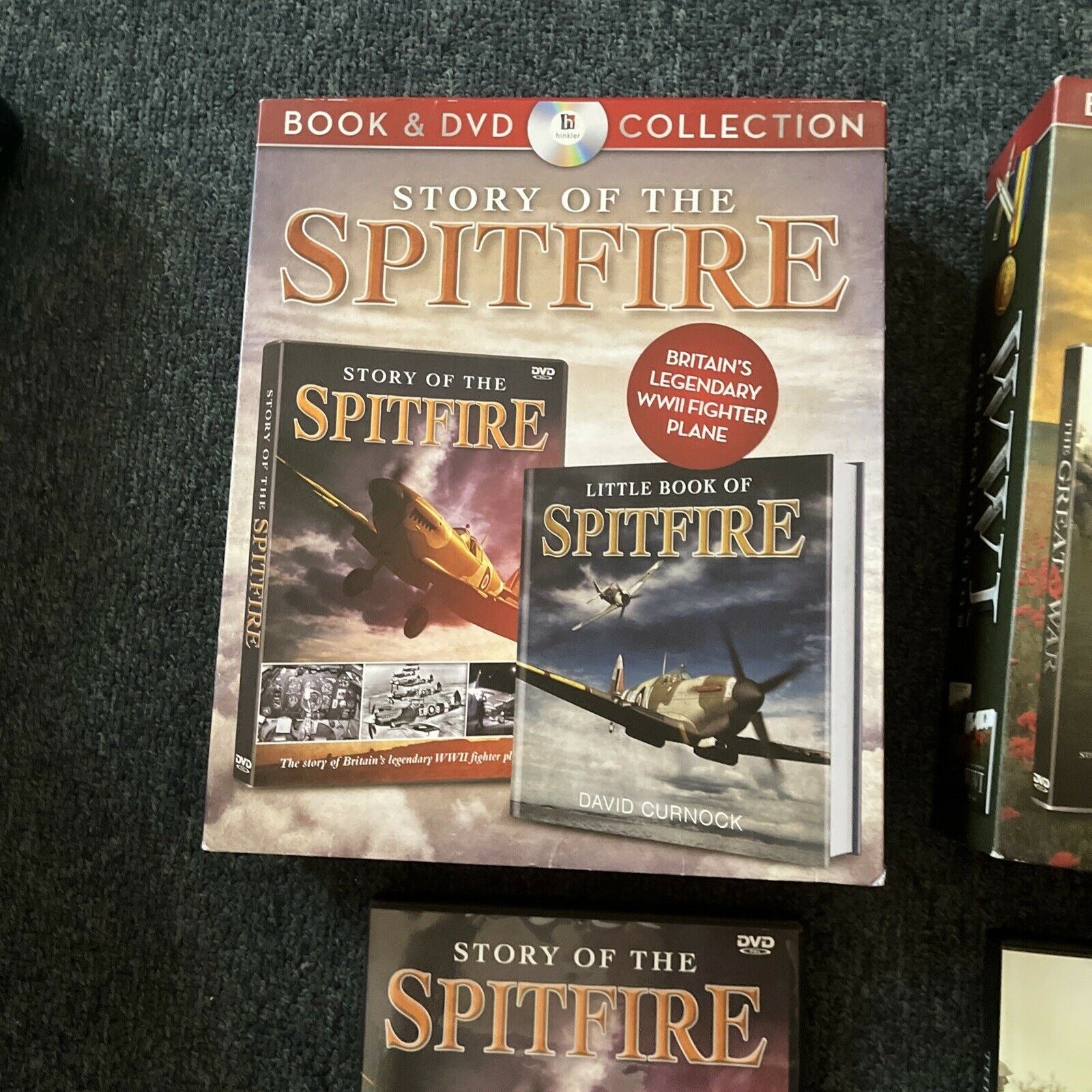 3x Book & DVD Commemoration: Spitfire / WWI / WWII In Colour – Retro Unit