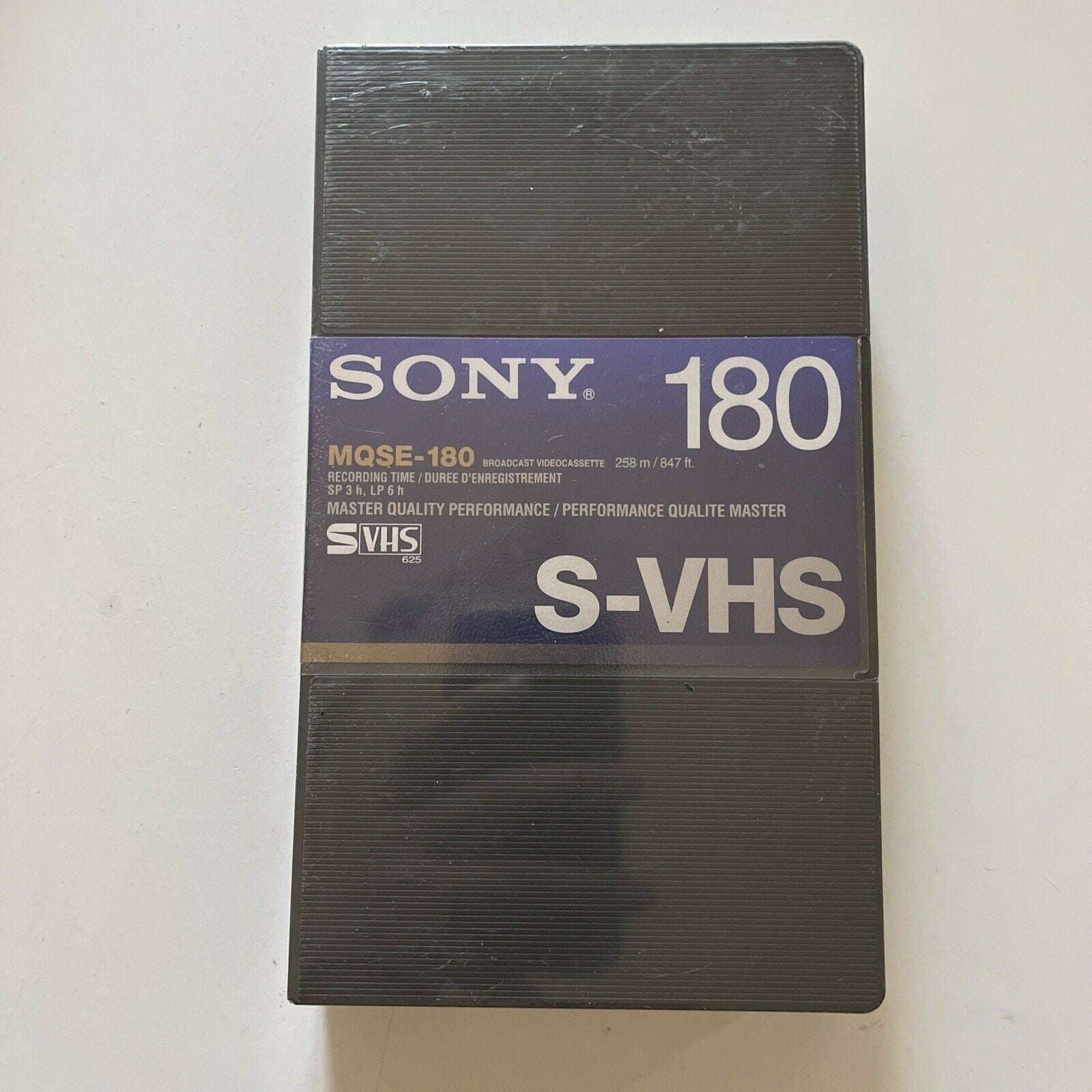 *New Sealed* Sony MQSE-180 S-VHS Broadcast Videocassette – Retro Unit