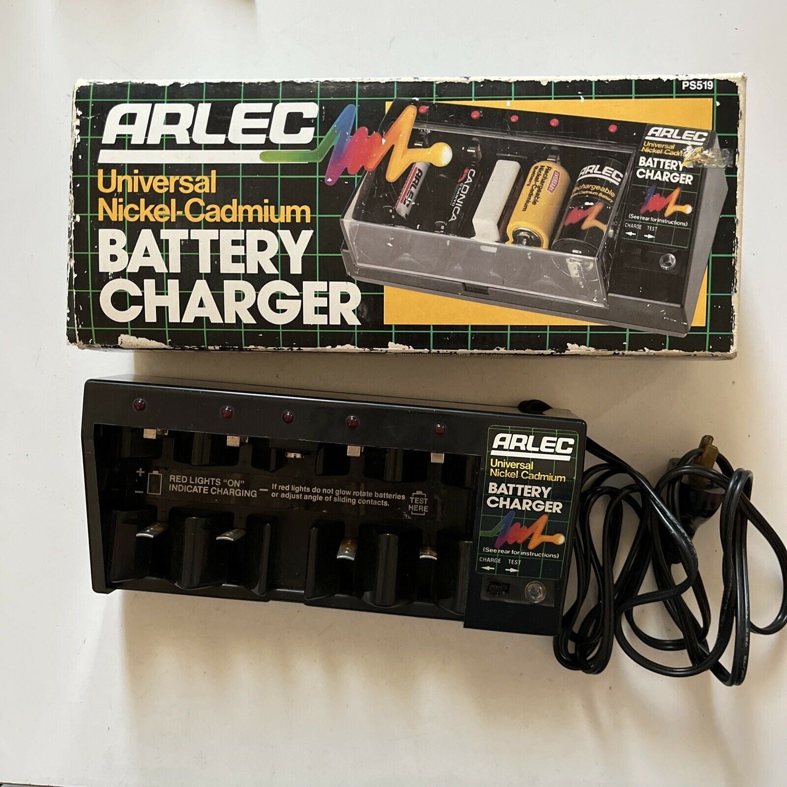 Alec Universal Nickel-Cadmium Battery Charger AA AAA C D 9V – Retro Unit