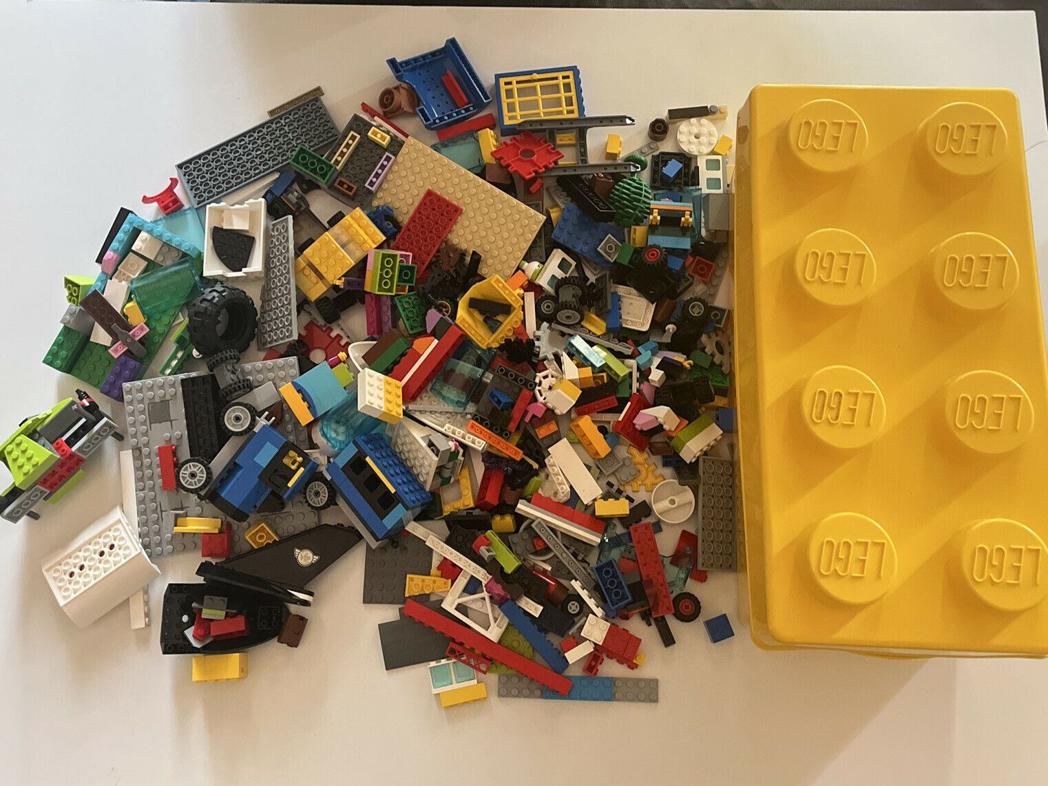 Lego Bulk Lot Wheels Technic Bricks With Lego Box 1.695kg – Retro Unit
