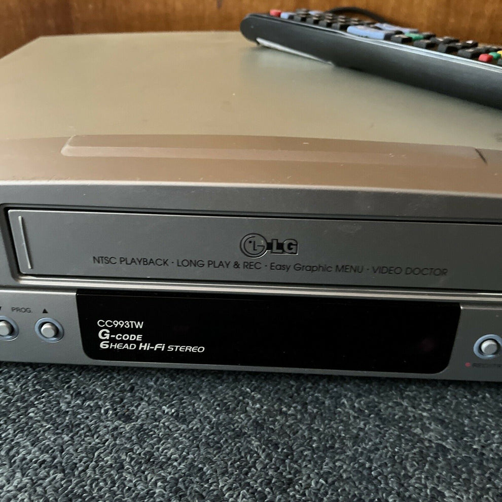 LG VCR VHS Player Recorder CC993TW NTSC/PAL Playback 100/240V – Retro Unit