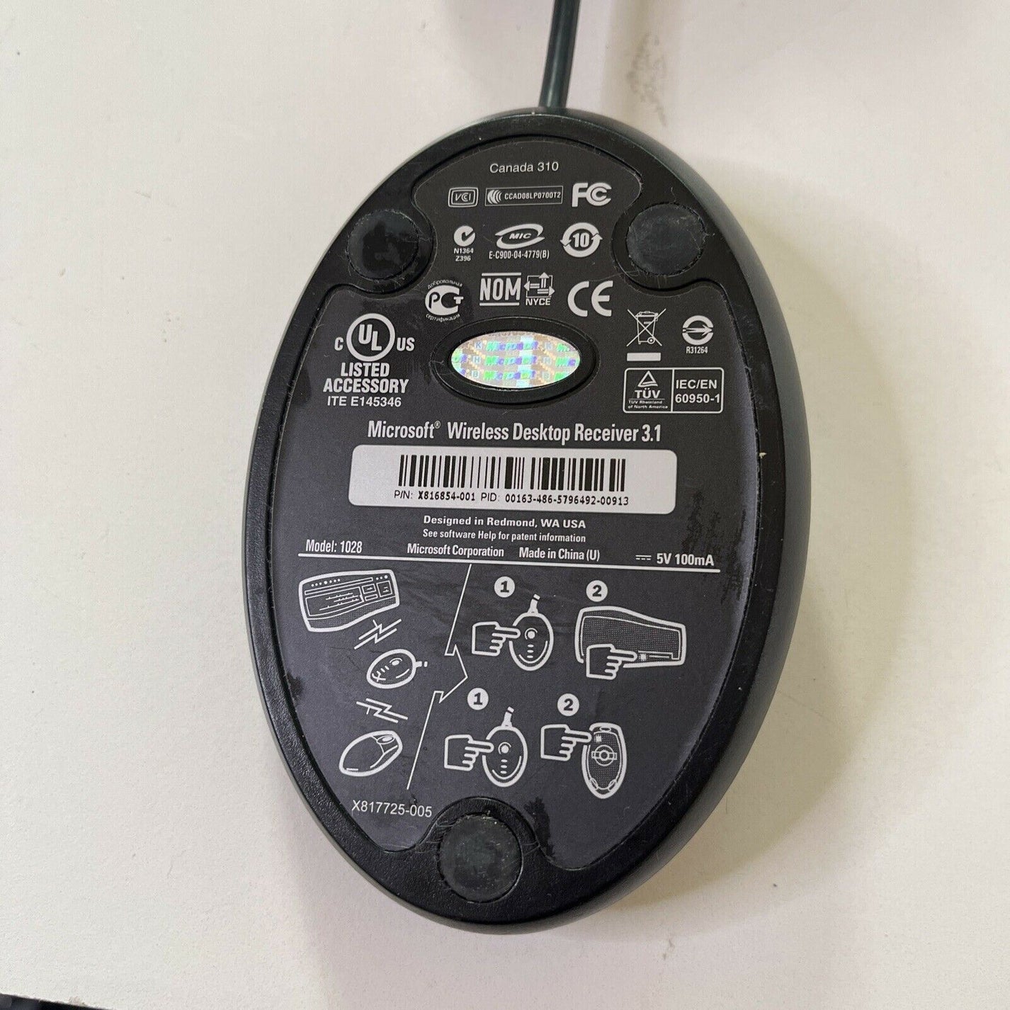 Microsoft Wireless Desktop Receiver 3.1 Model 1028 – Retro Unit