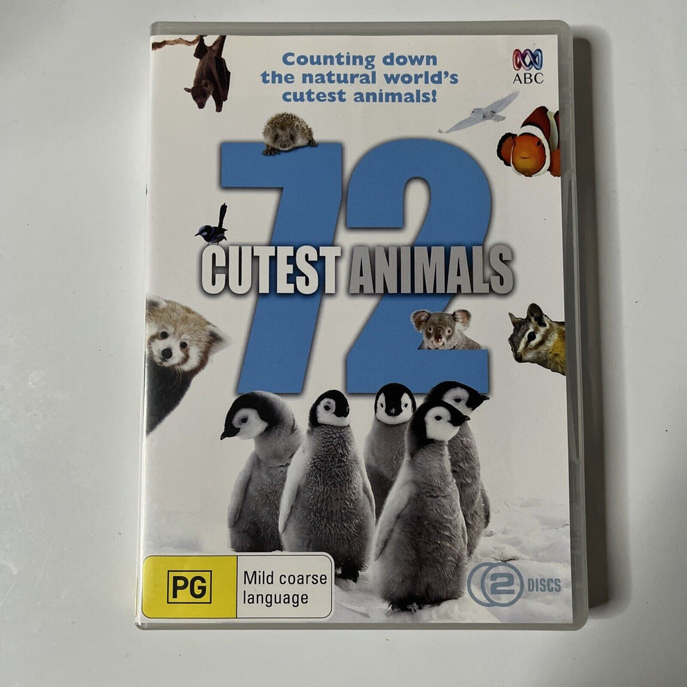72 Cutest Animals (DVD, 2016, 2-Disc) NEW Region 4 – Retro Unit